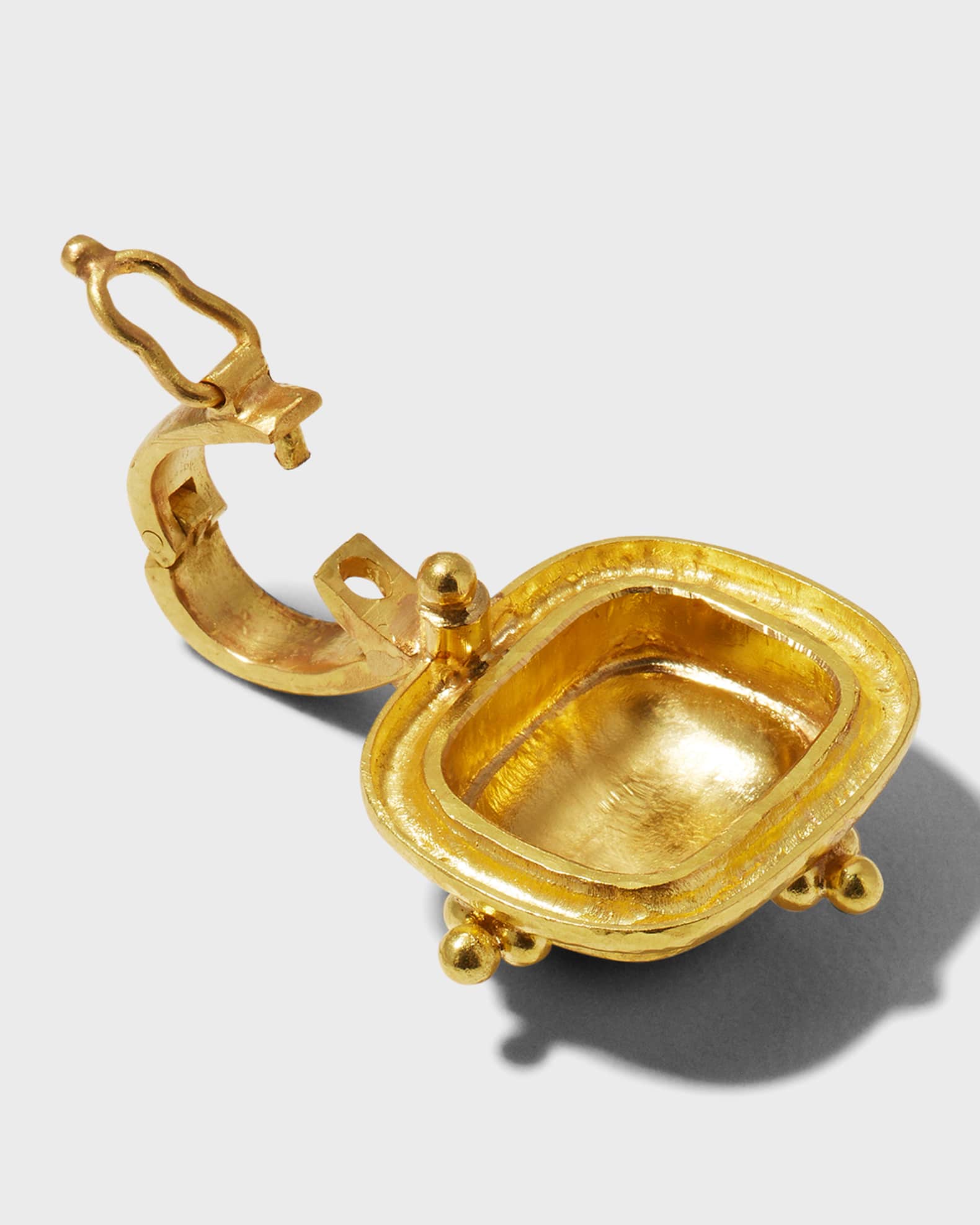 Elizabeth Locke 19K Gold Flat Bee Pendant | Neiman Marcus