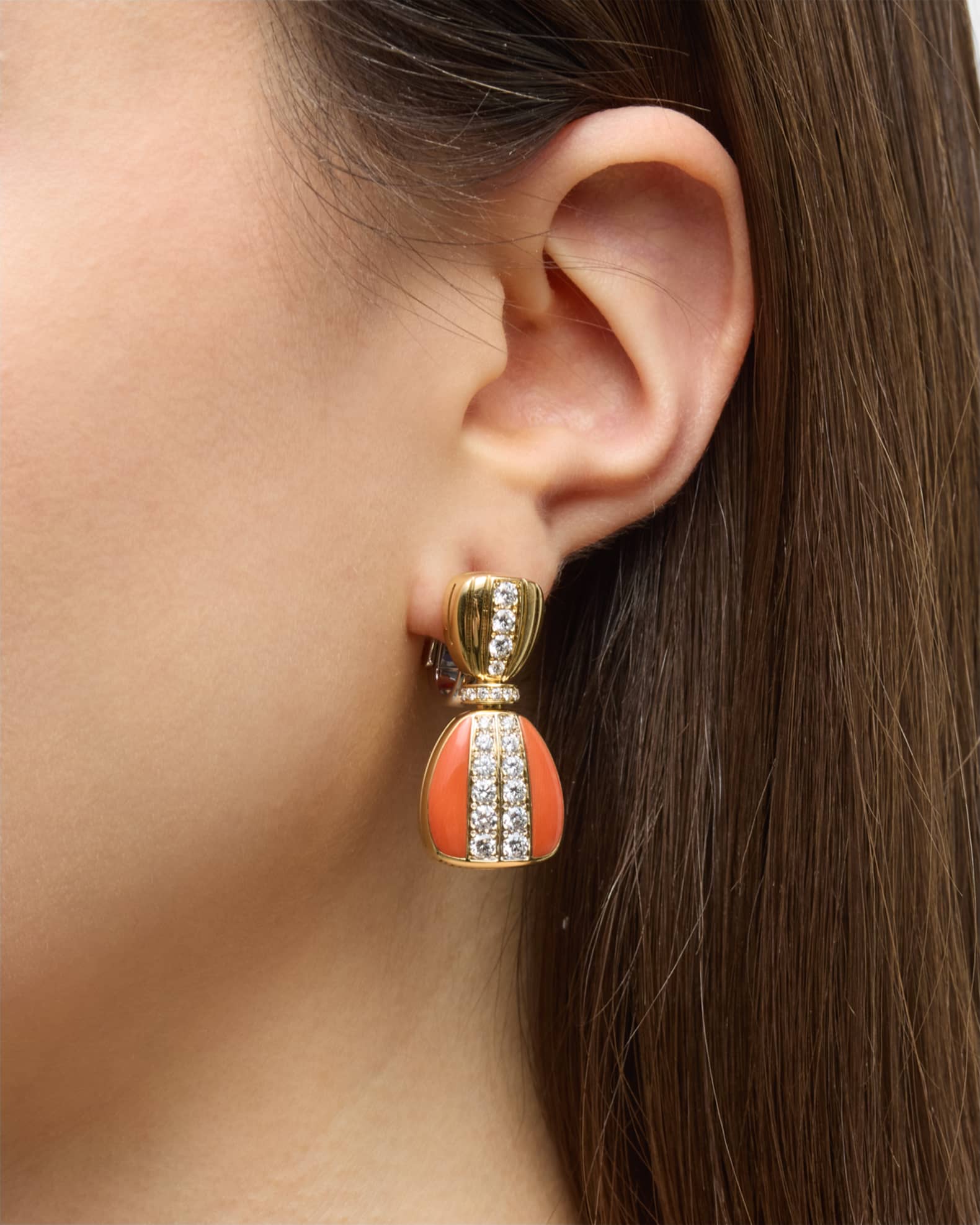 Picchiotti 18k Gold Reversible Diamond Earrings | Neiman Marcus