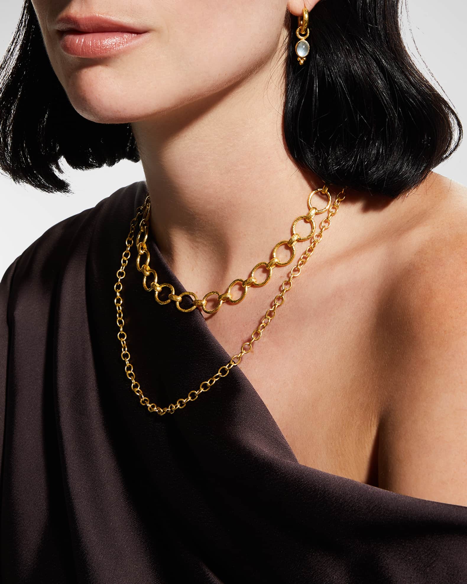 Elizabeth Locke Positano Link Necklace in 19K Gold, 17" | Neiman Marcus