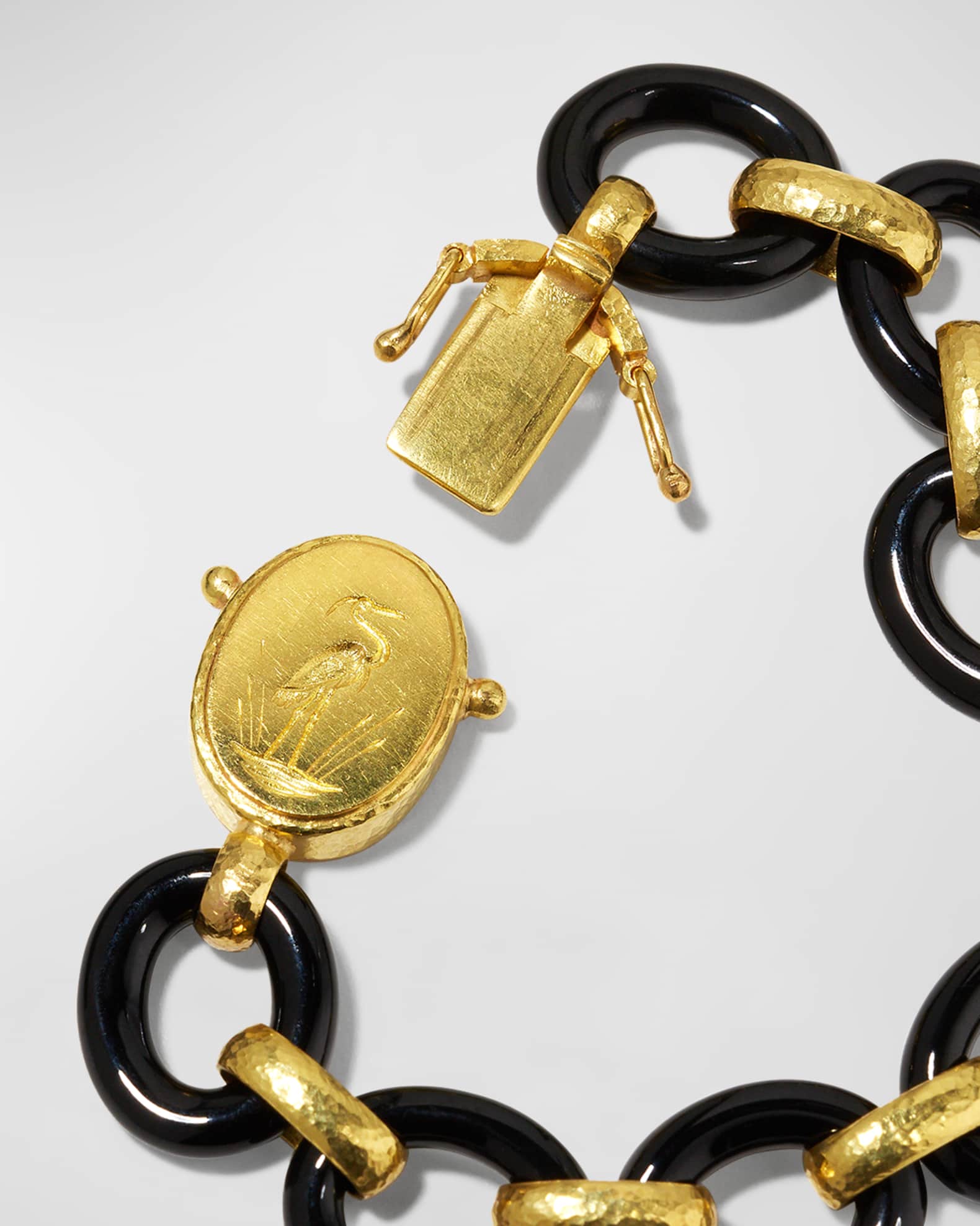 Elizabeth Locke 19K Gold and Black Jade Bracelet | Neiman Marcus