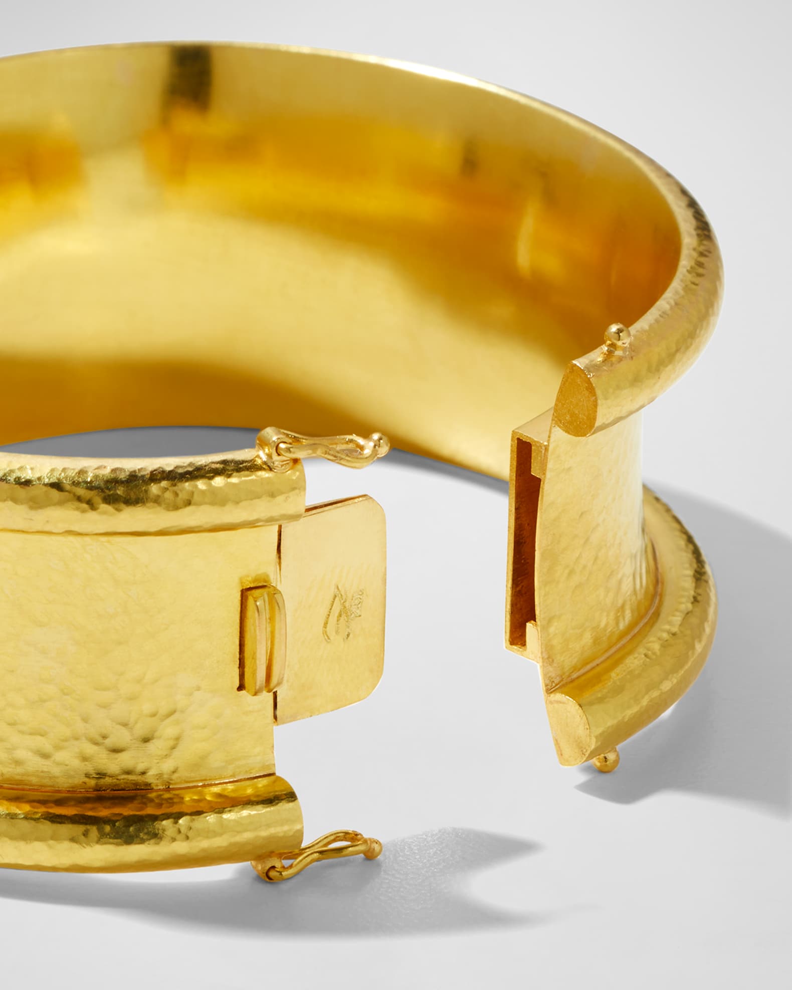 Elizabeth Locke 19K Gold Amulet Hinge Bangle | Neiman Marcus