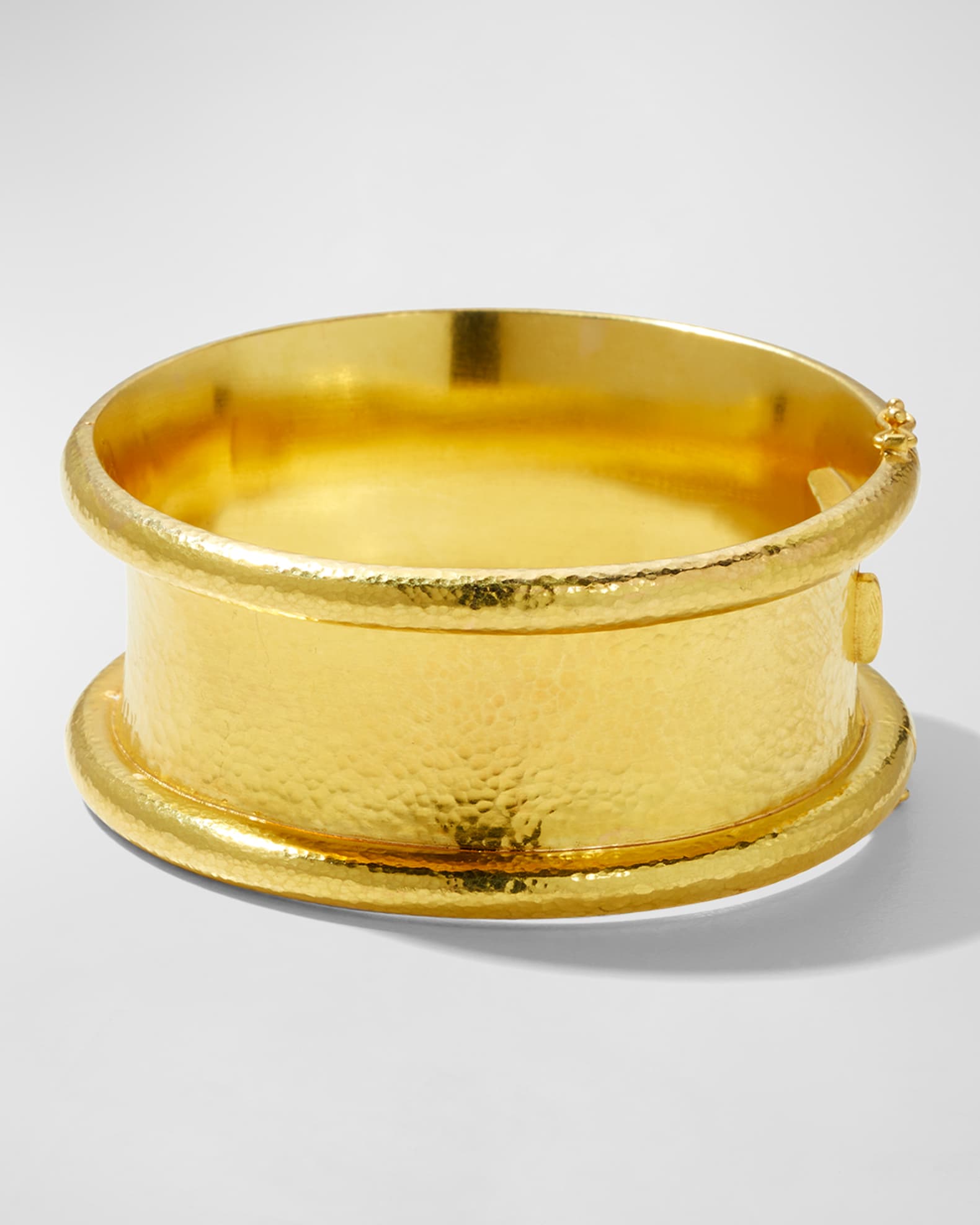 Elizabeth Locke 19K Gold Amulet Hinge Bangle | Neiman Marcus