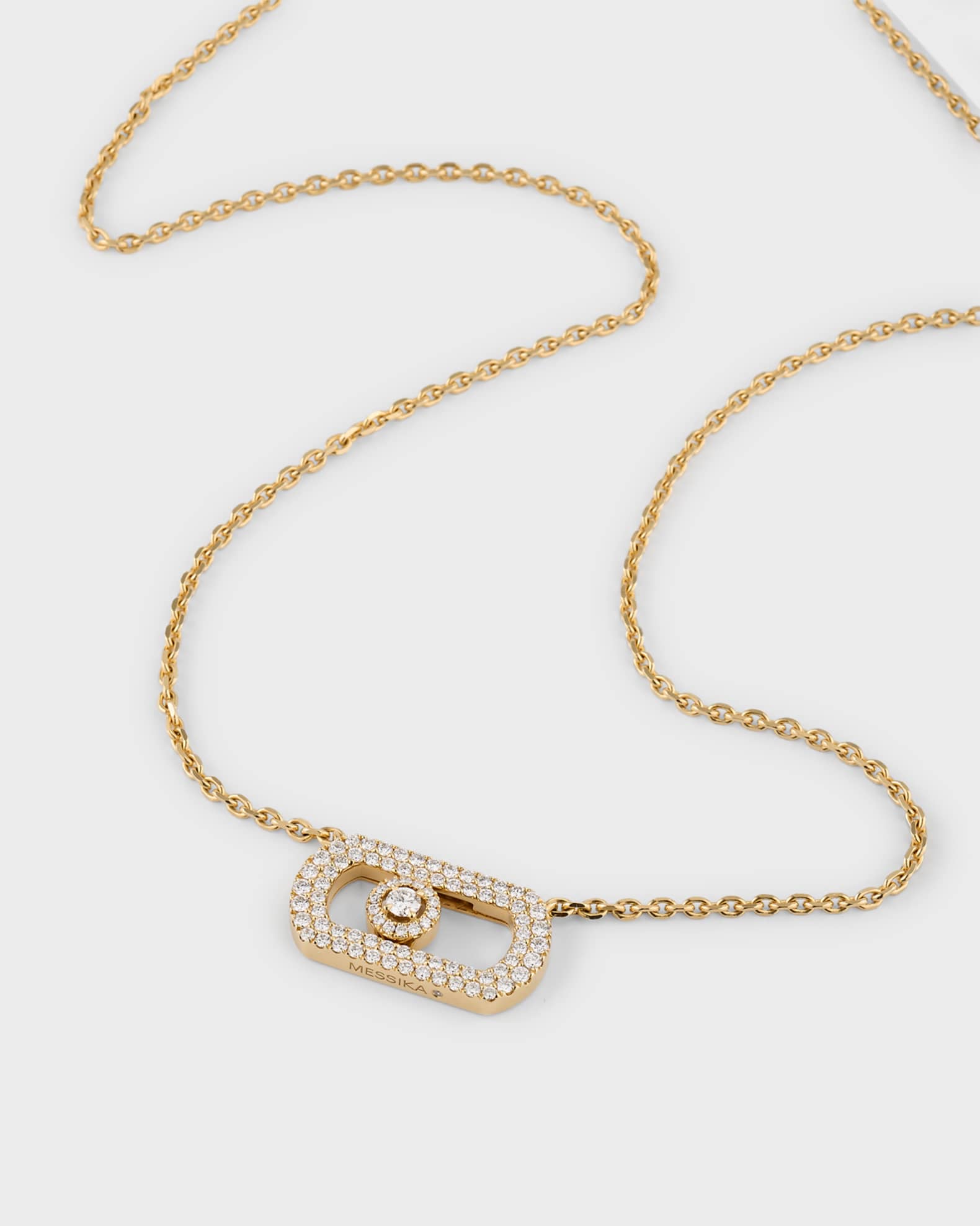 Messika SO MOVE 18K YELLOW GOLD DIAMOND PAVE PENDANT NECKLACE | Neiman ...