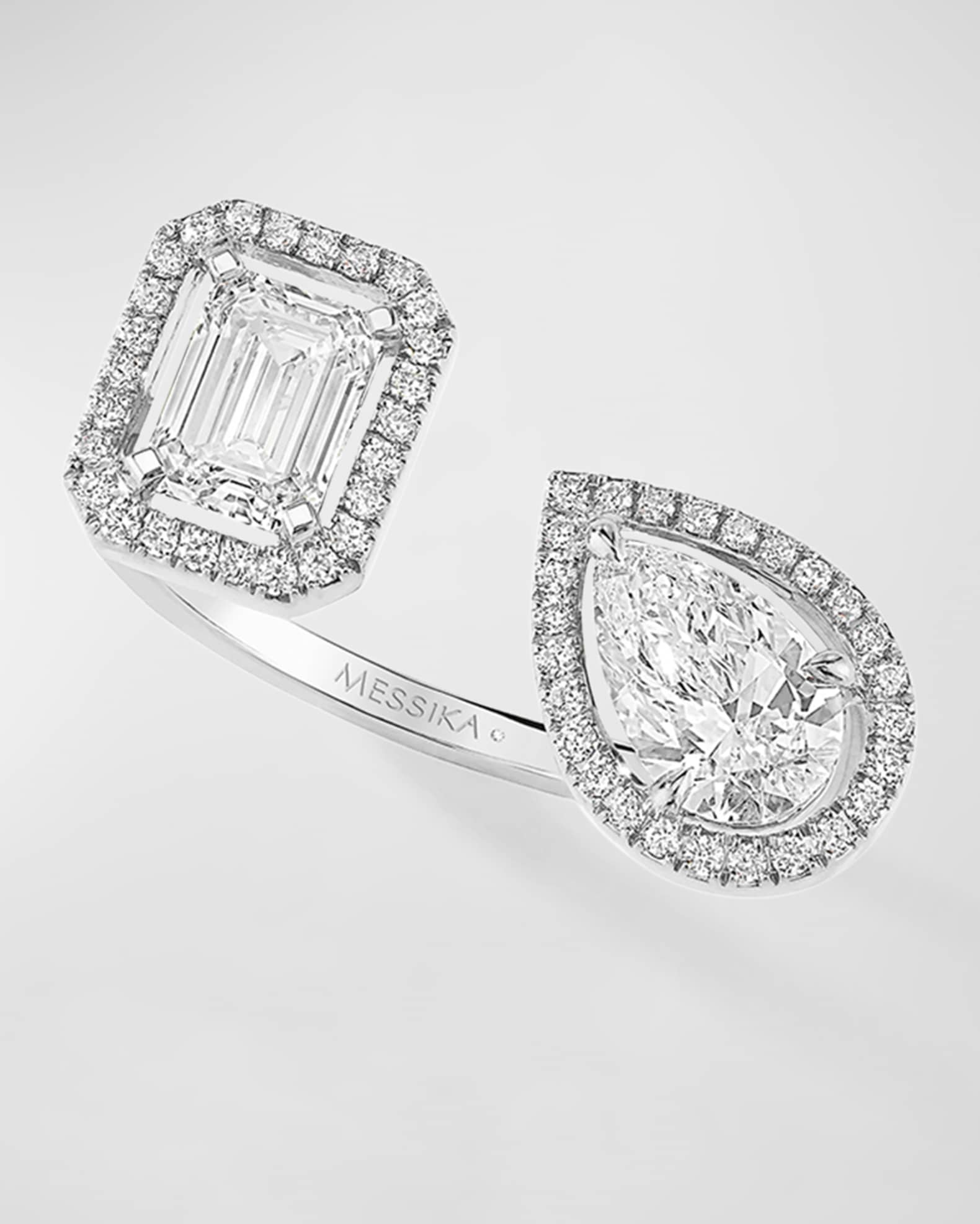 Messika My Twin 18K White Gold Toi & Moi Ring | Neiman Marcus