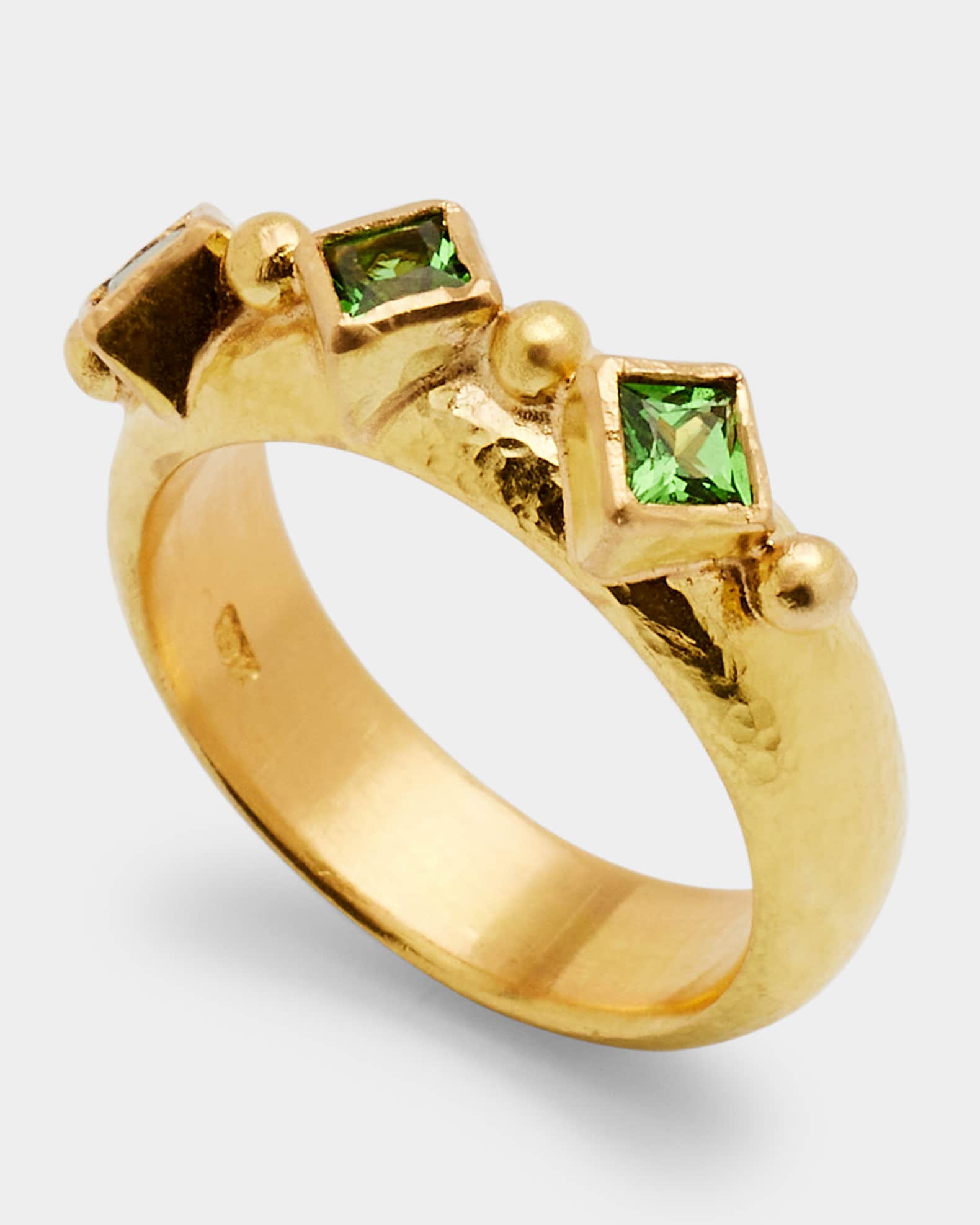 Elizabeth Locke 19K Gold Tsavorite Ring | Neiman Marcus