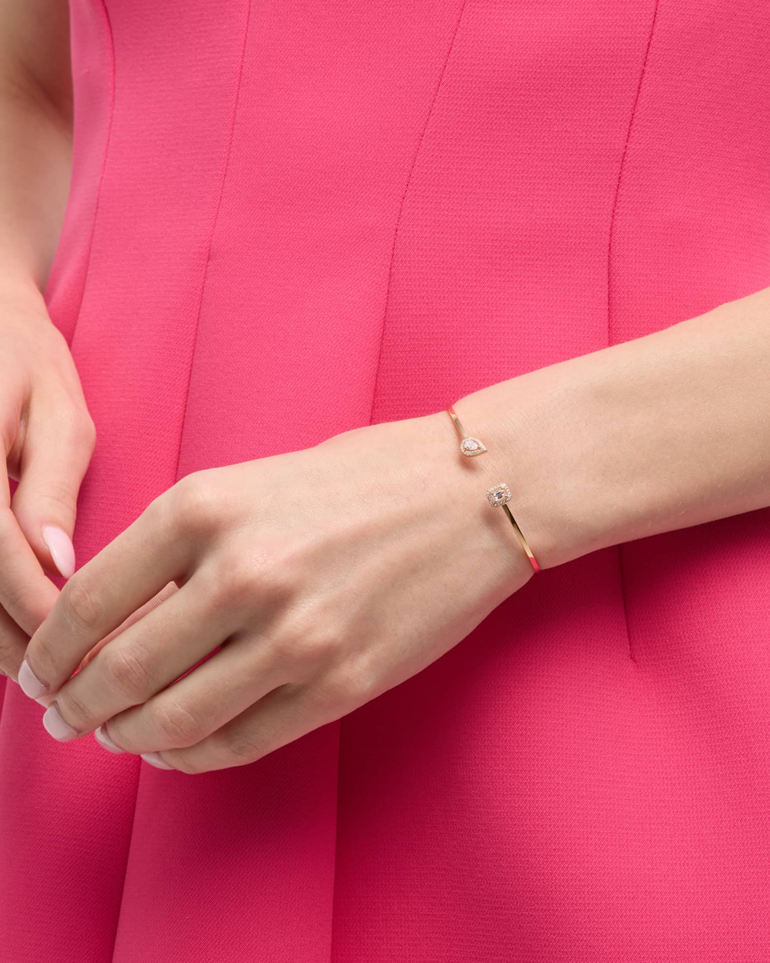 Messika My Twin Toi & Moi 18K Rose Gold Thin Diamond Bangle | Neiman Marcus