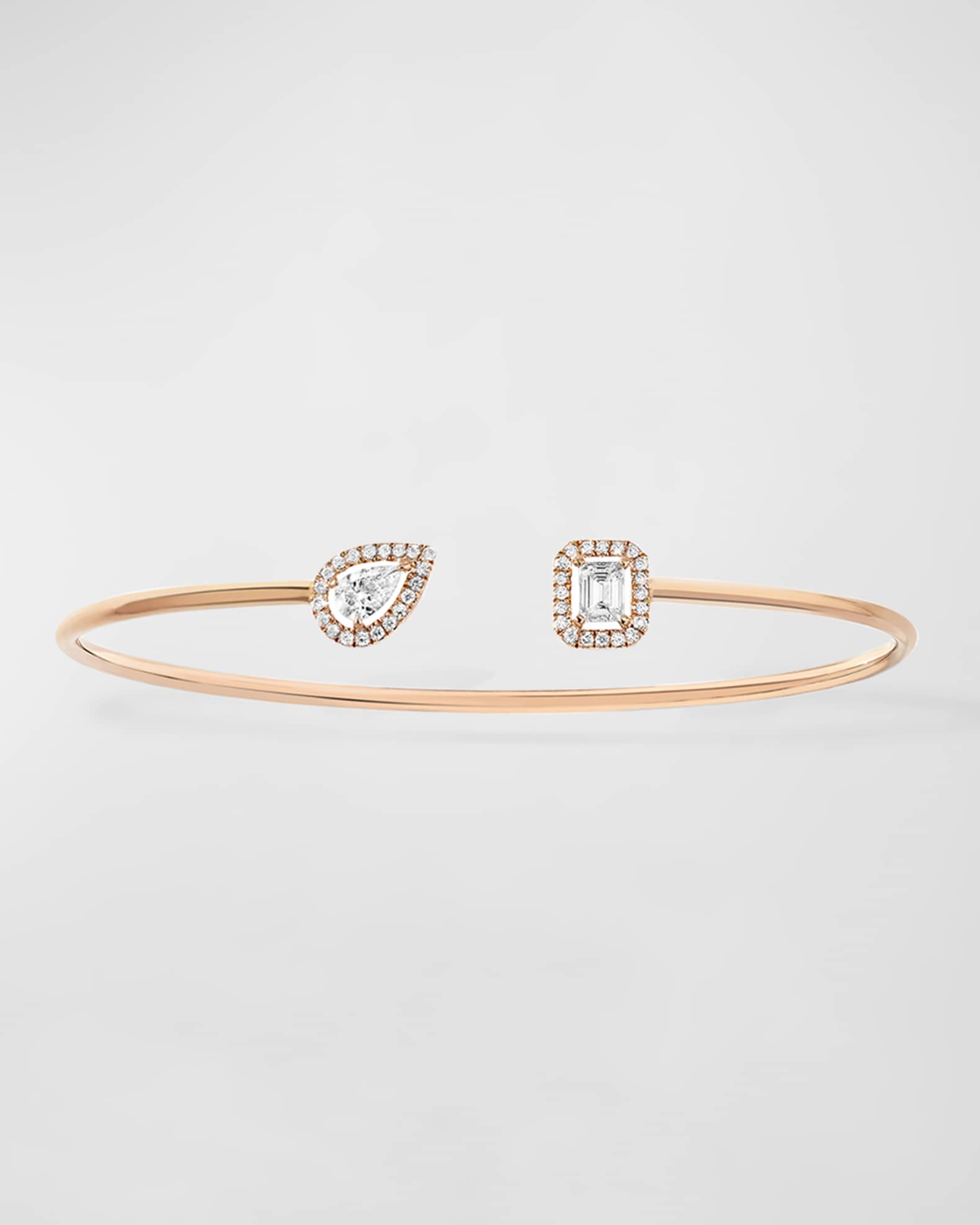 Messika My Twin Toi & Moi 18K Rose Gold Thin Diamond Bangle | Neiman Marcus
