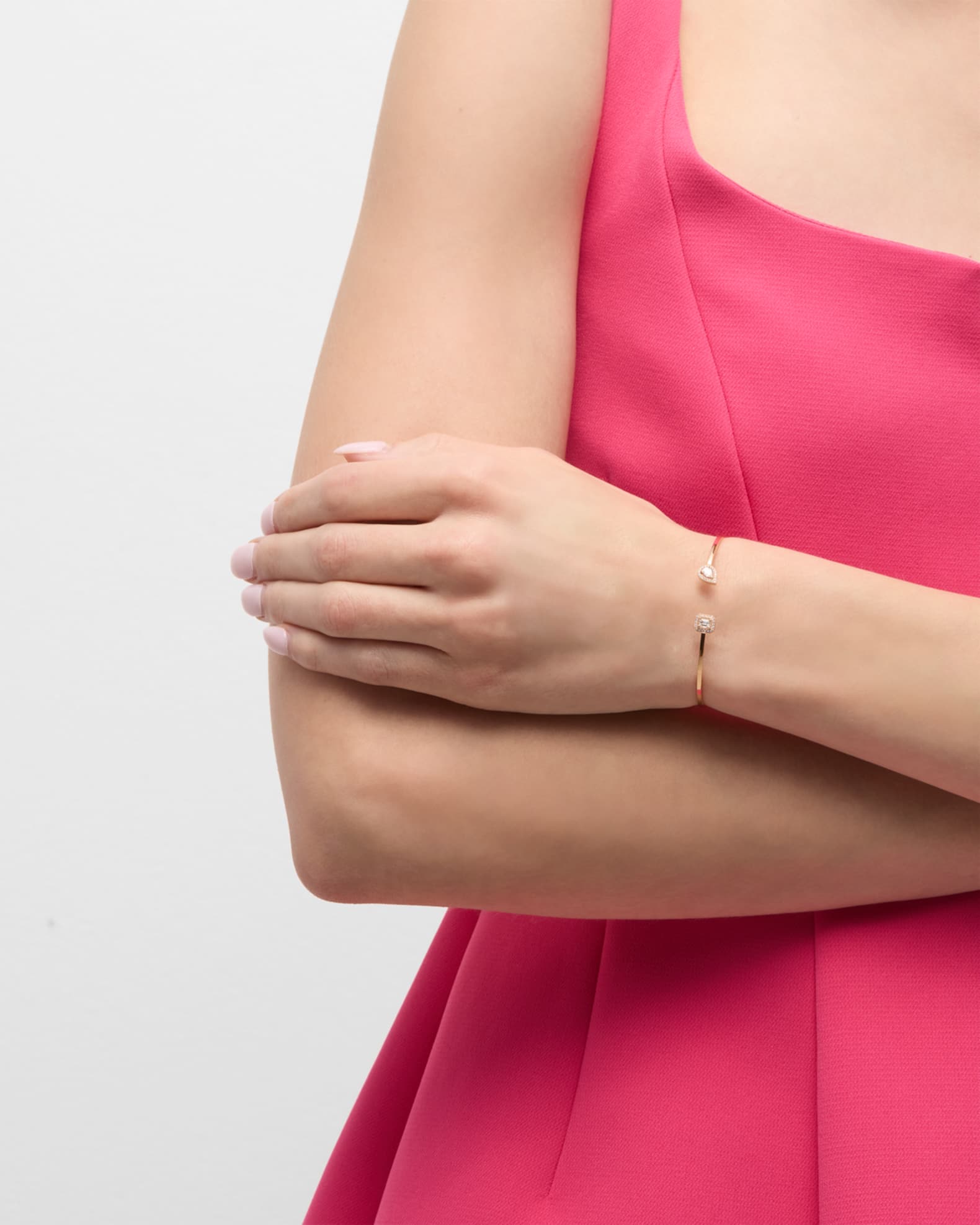 Messika My Twin Toi & Moi 18K Rose Gold Thin Diamond Bangle | Neiman Marcus