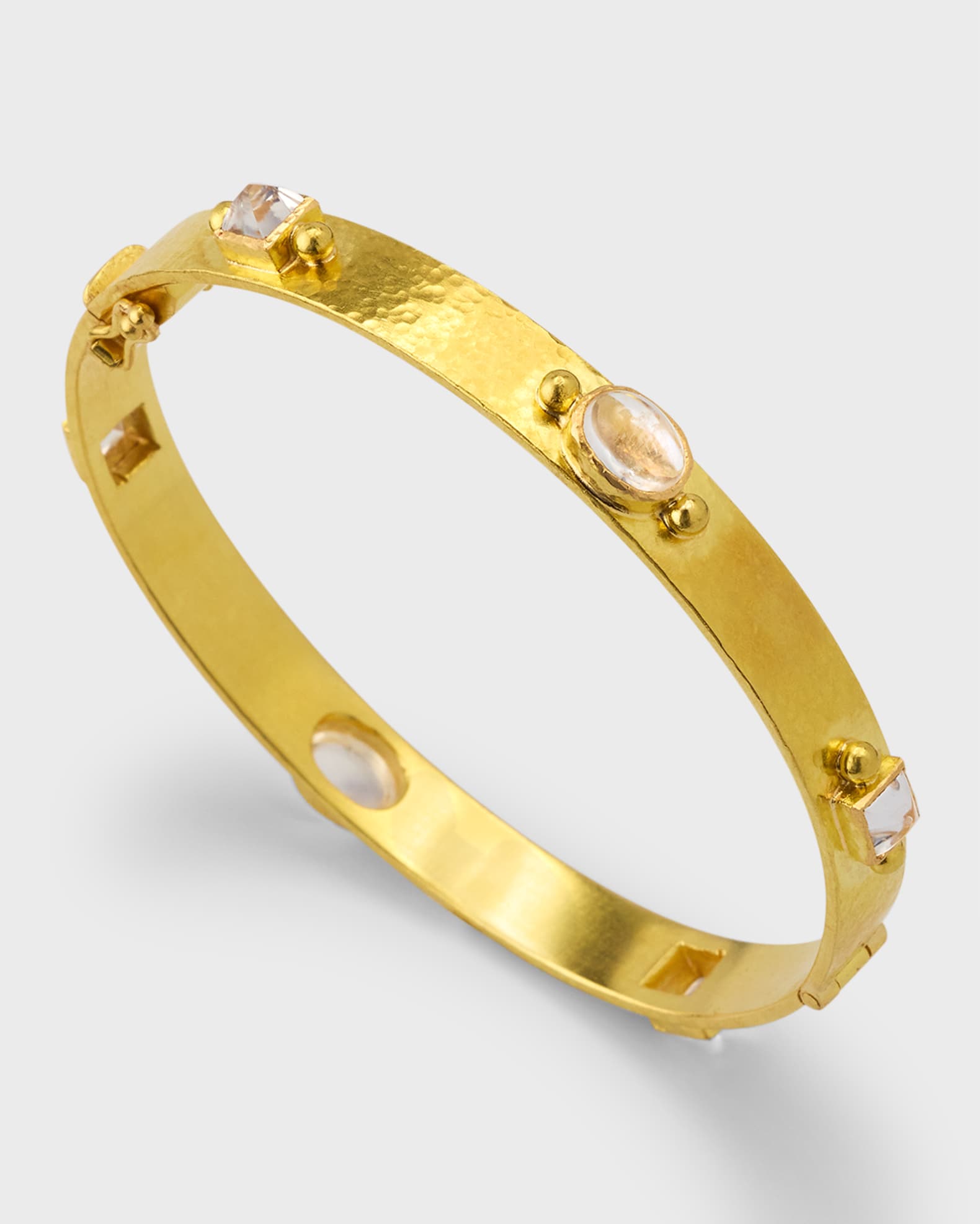 Elizabeth Locke 19K Yellow Gold Flat Ribbon Roberta Bangle with ...