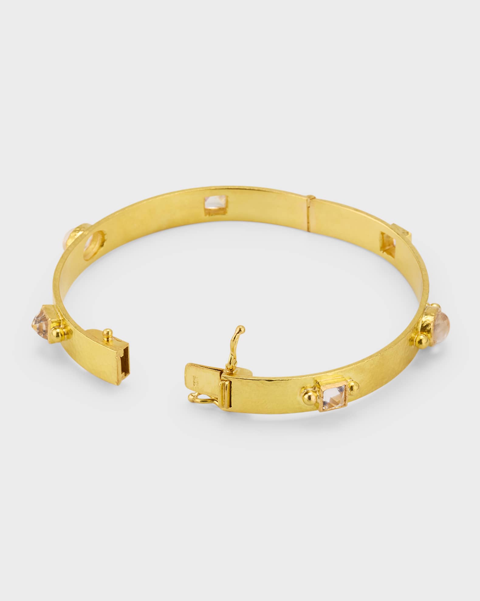 Elizabeth Locke 19K Yellow Gold Flat Ribbon Roberta Bangle with ...