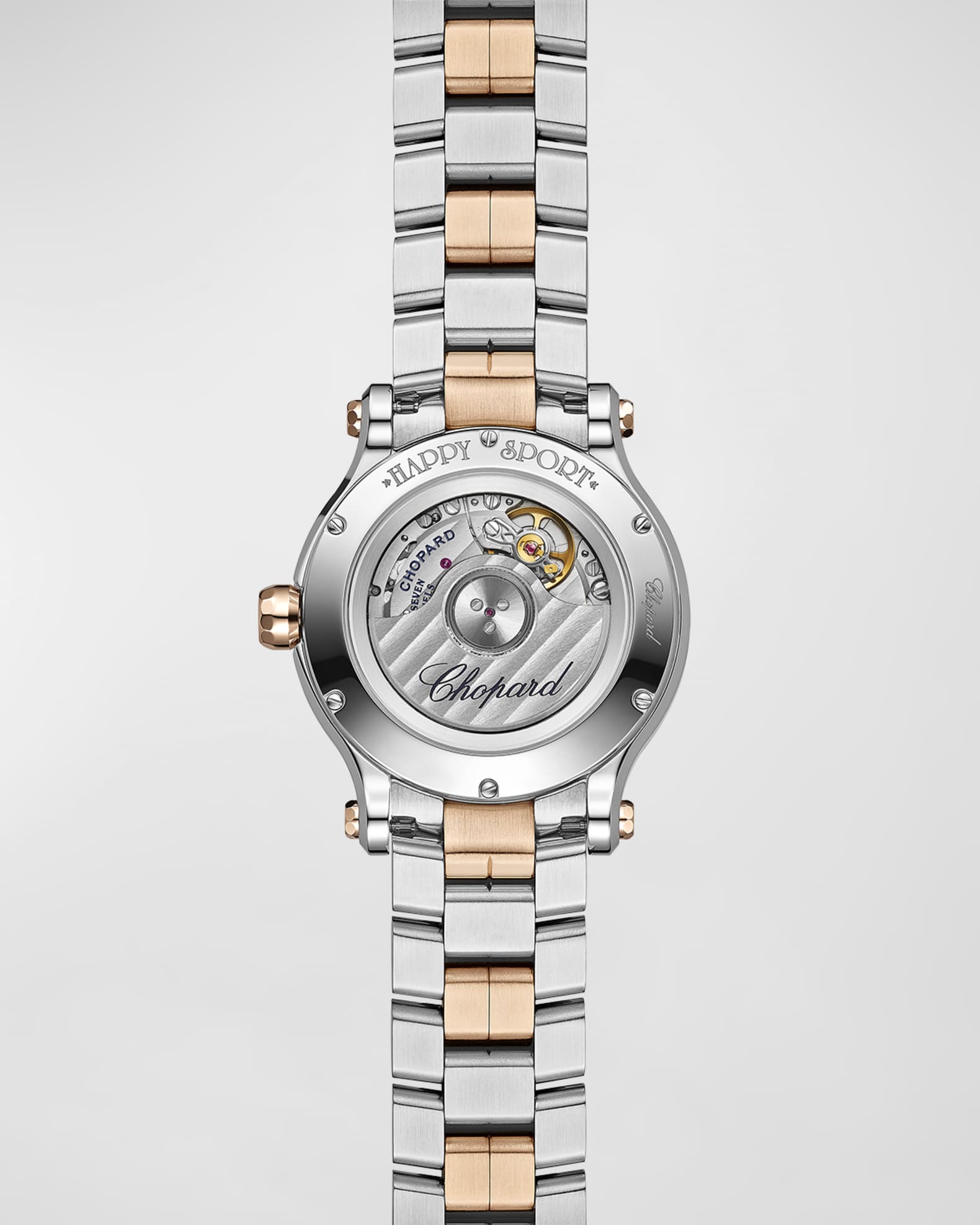 Chopard Happy Sport 33mm 18K Rose Gold & Steel Diamond Watch | Neiman Marcus