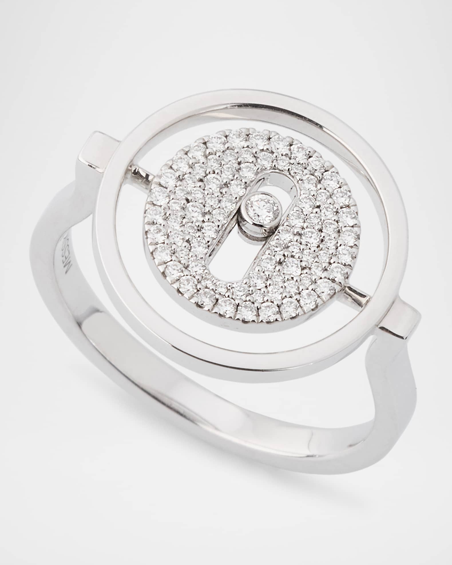 Messika LUCKY MOVE 18K WHITE GOLD DIAMOND RING | Neiman Marcus