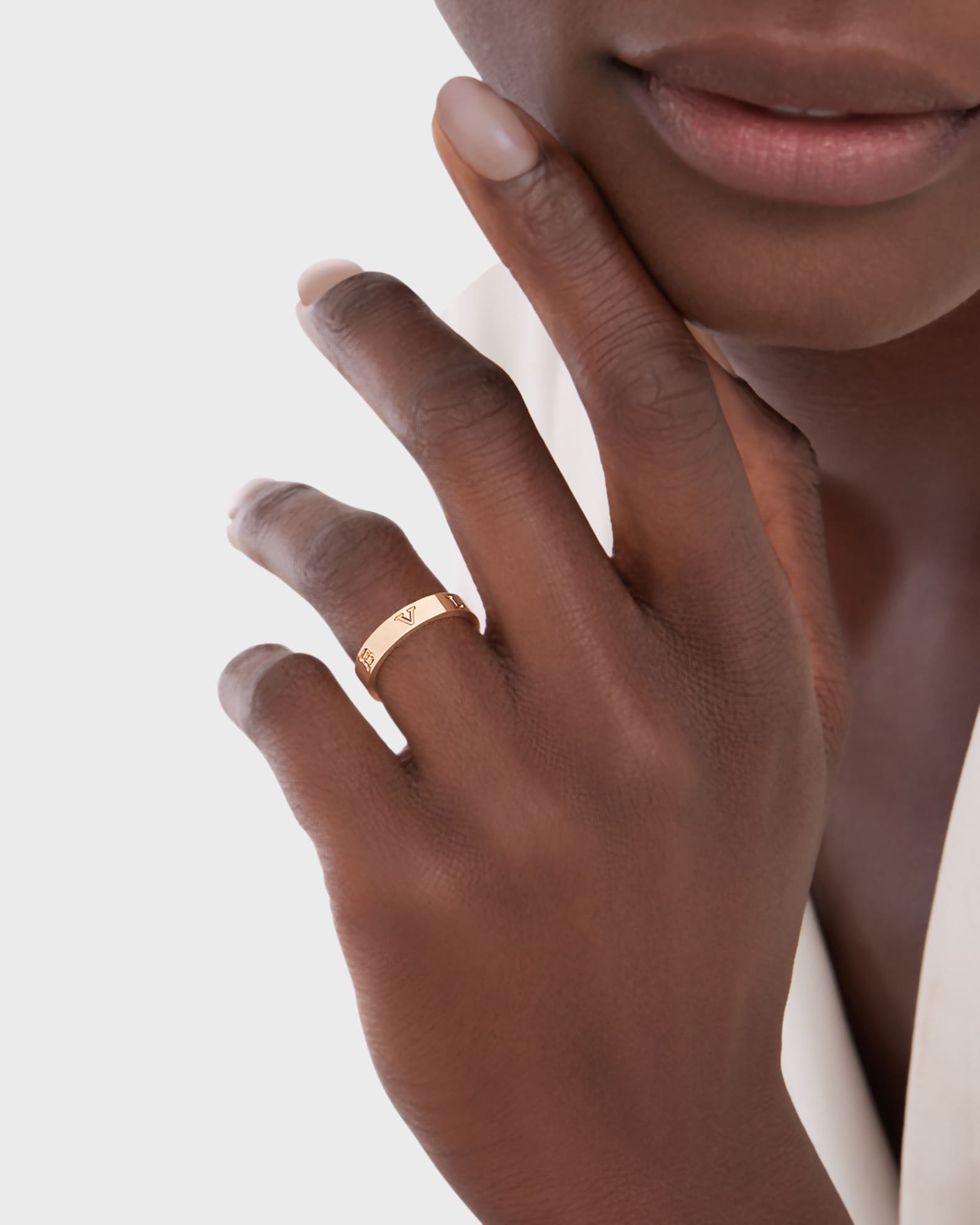 BULGARI Plain Band Ring in 18K Rose Gold | Neiman Marcus