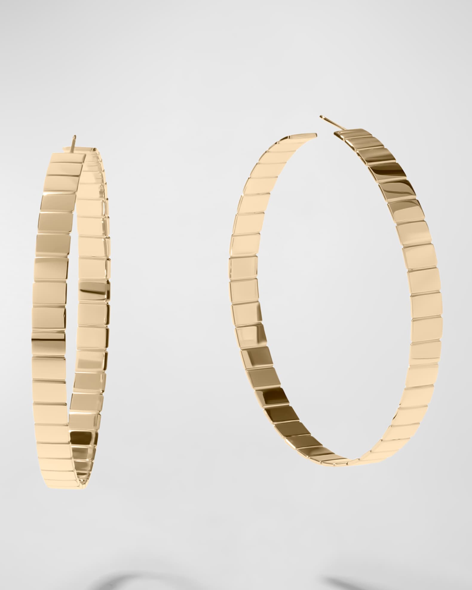 LANA 14k Gold Tag Hoop Earrings | Neiman Marcus
