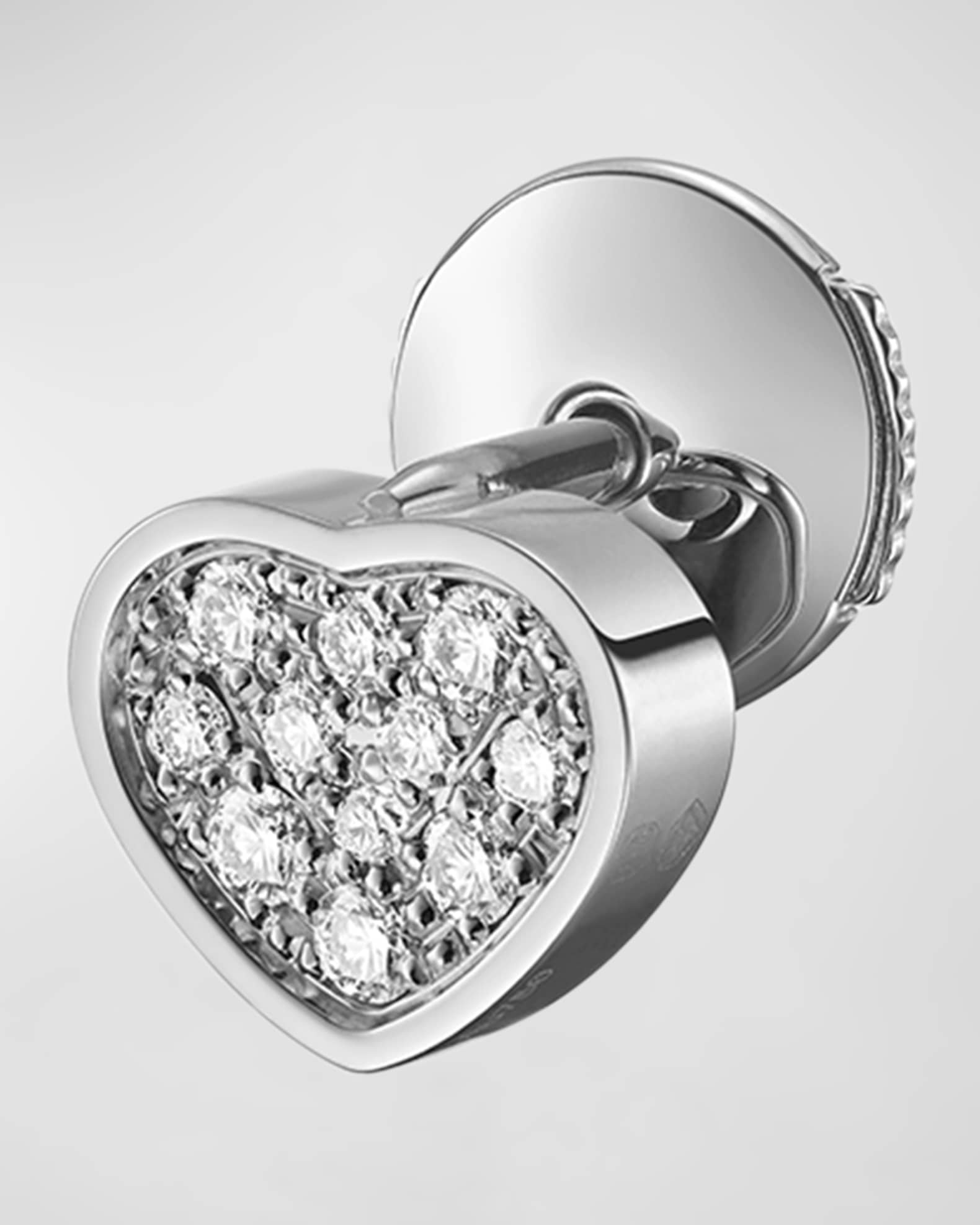 Chopard Happy Hearts 18K White Gold Diamond Earring, Single | Neiman Marcus