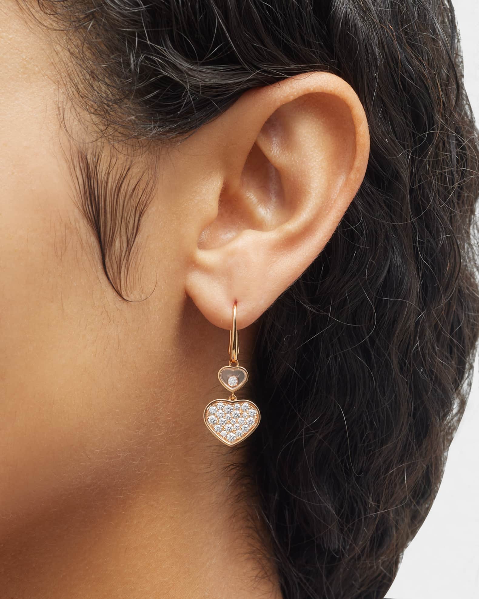 chopard diamond drop earrings