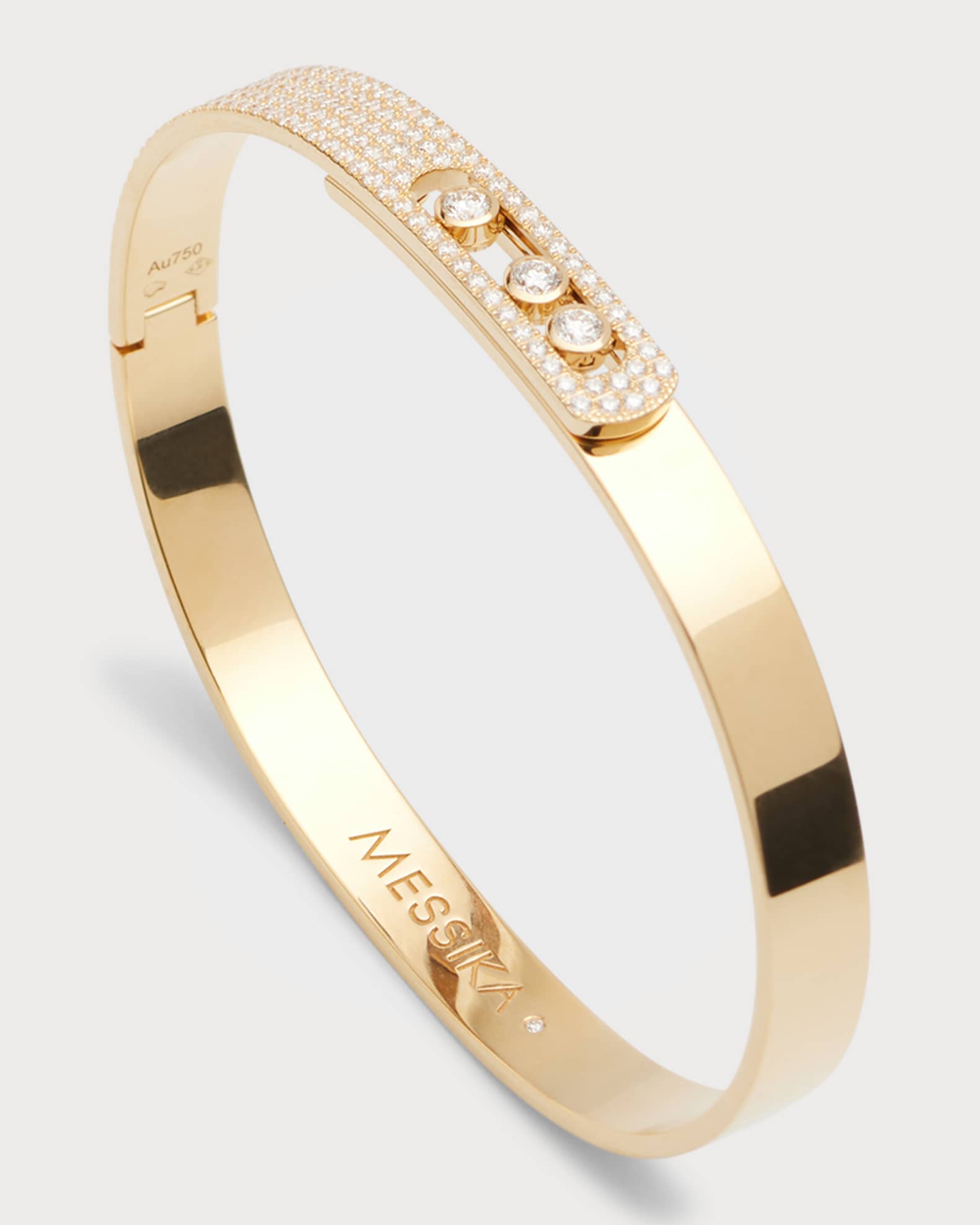Messika MOVE NOA 18K YELLOW GOLD DIAMOND BANGLE | Neiman Marcus