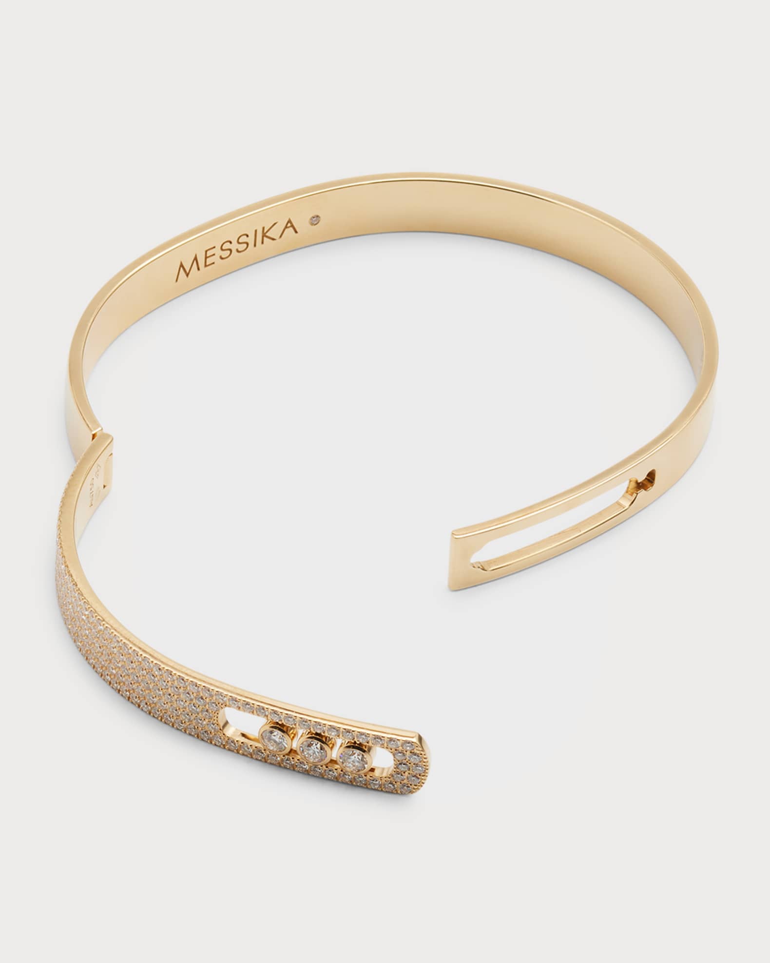 Messika MOVE NOA 18K YELLOW GOLD DIAMOND BANGLE | Neiman Marcus