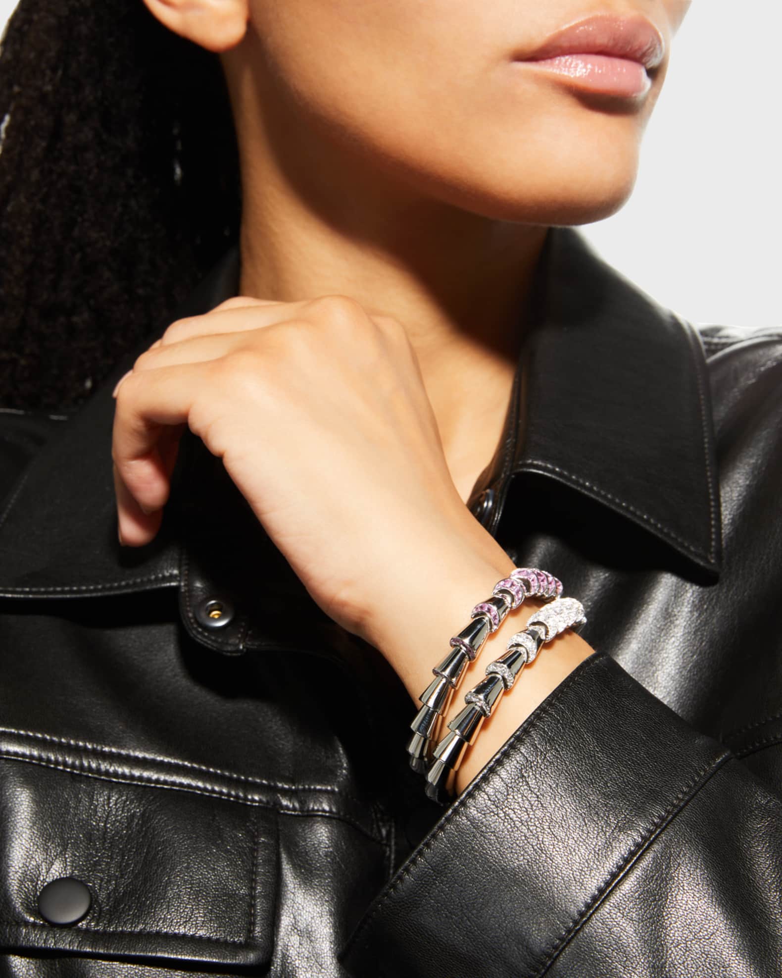 Oscar Heyman Platinum Pink Sapphire Cornucopia Bracelet | Neiman Marcus