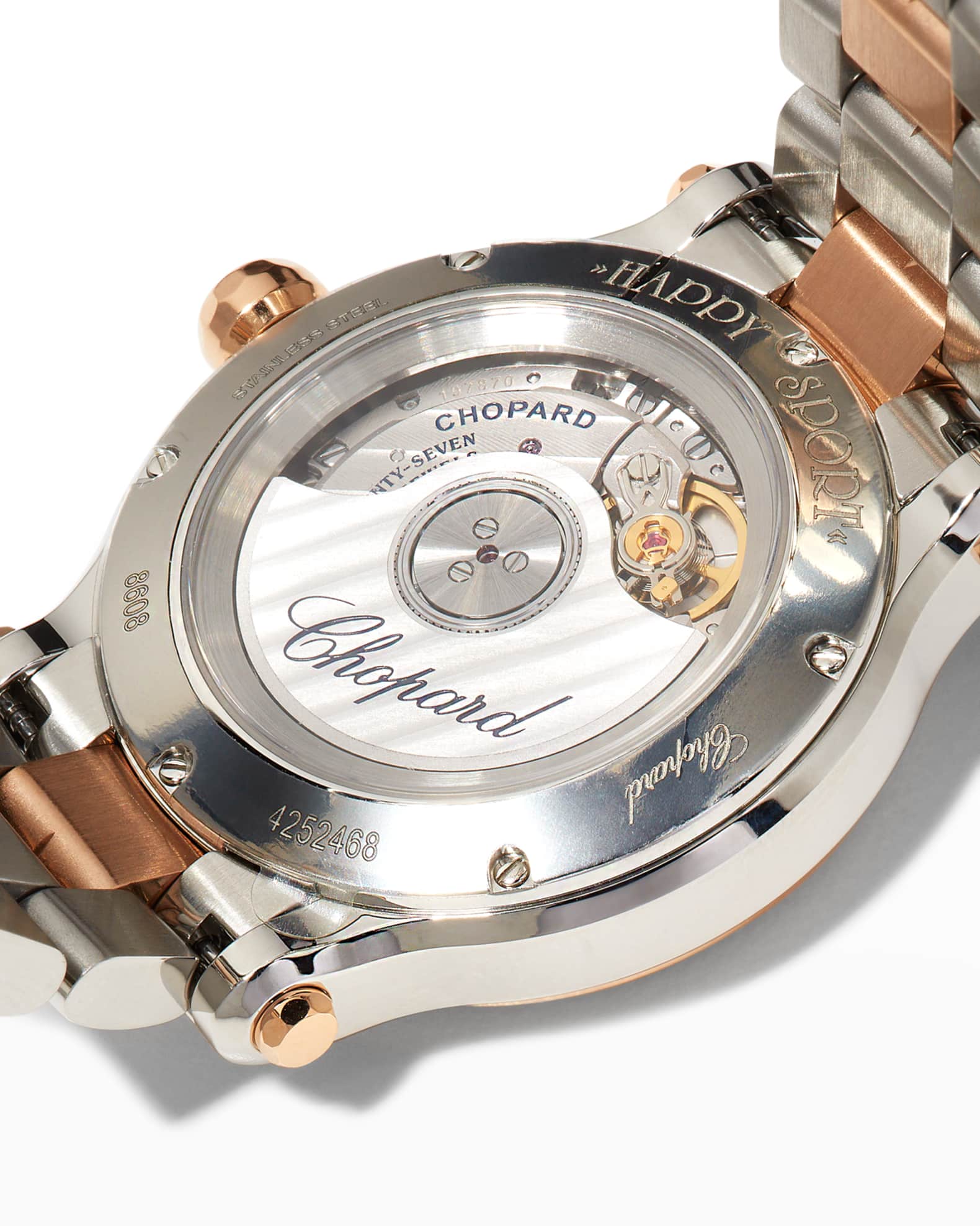 Chopard Happy Sport 33mm 18K Rose Gold Two-Tone Watch | Neiman Marcus