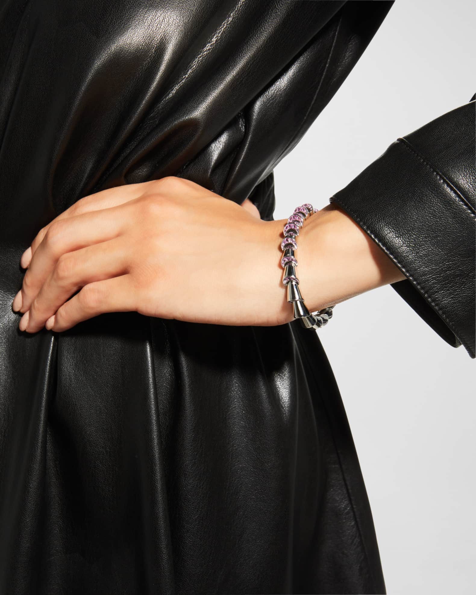 Oscar Heyman Platinum Pink Sapphire Cornucopia Bracelet | Neiman Marcus
