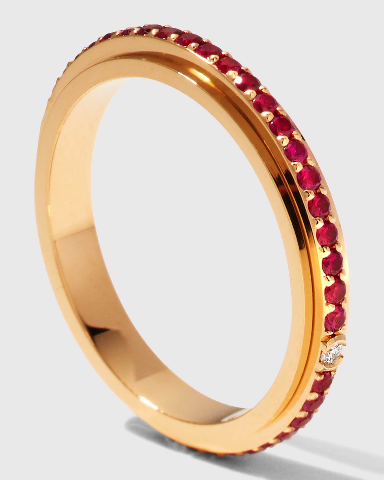 PIAGET Possession 18K Rose Gold Ruby Band Ring | Neiman Marcus