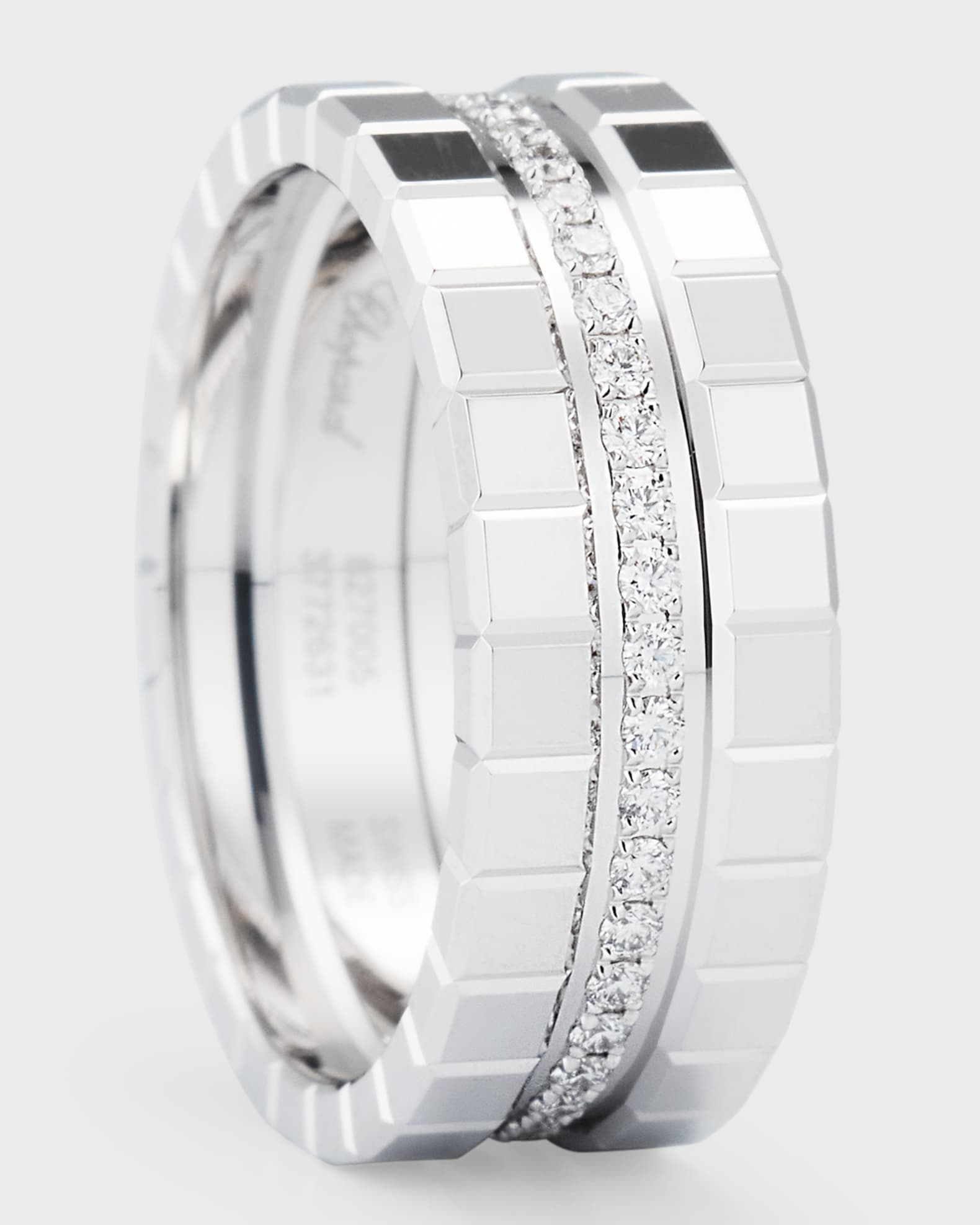 Chopard Ice Cube 18K White Gold Diamond Ring | Neiman Marcus