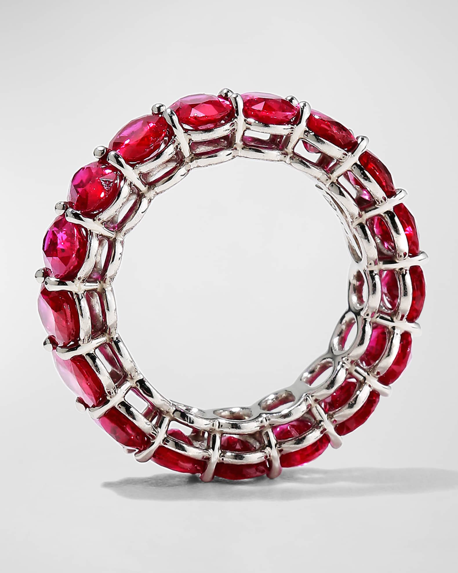 Bayco Platinum Burma Ruby Band Ring | Neiman Marcus