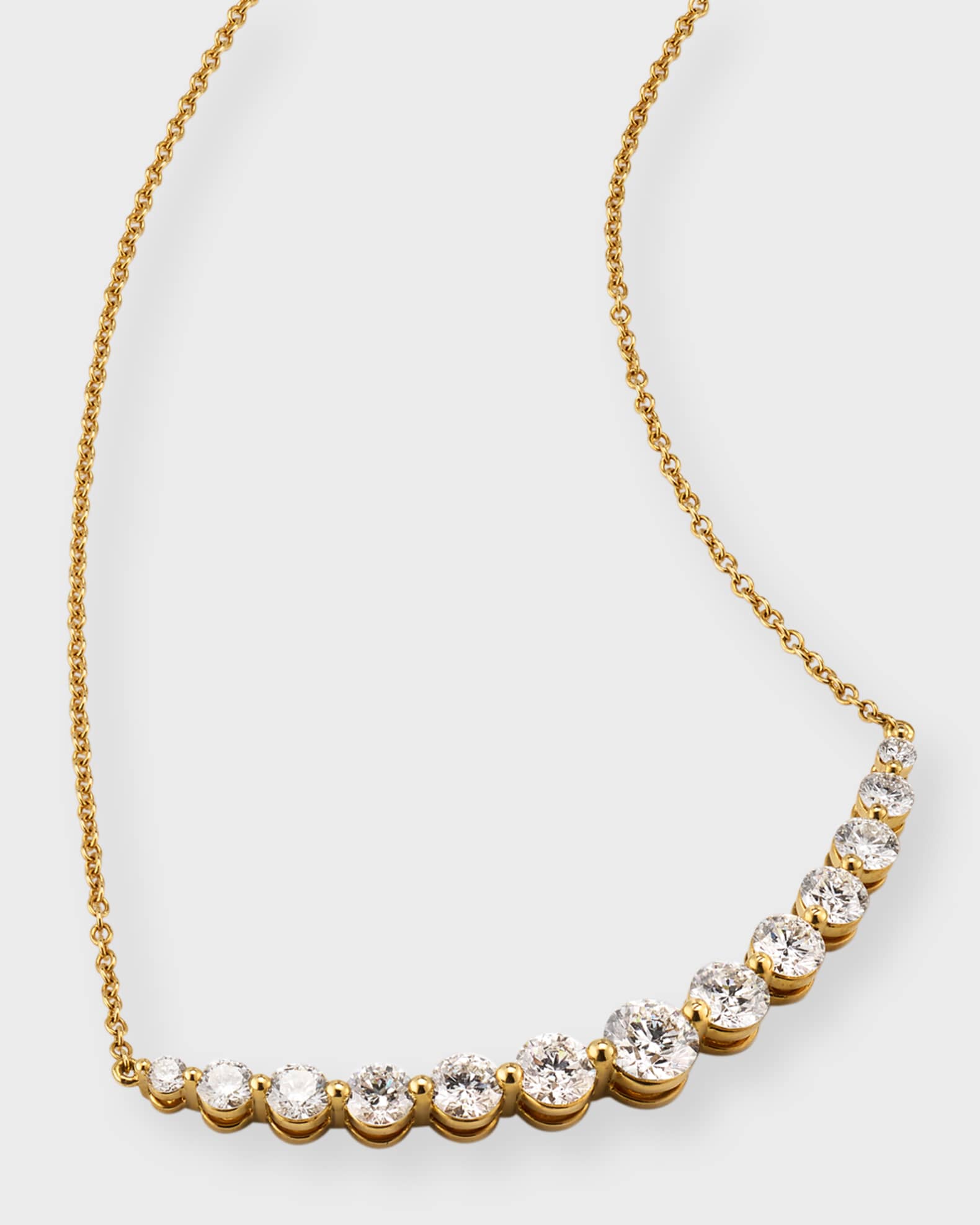 Memoire 18K Yellow Gold Diamond Smile Necklace, 18"L, 2.03tcw | Neiman ...