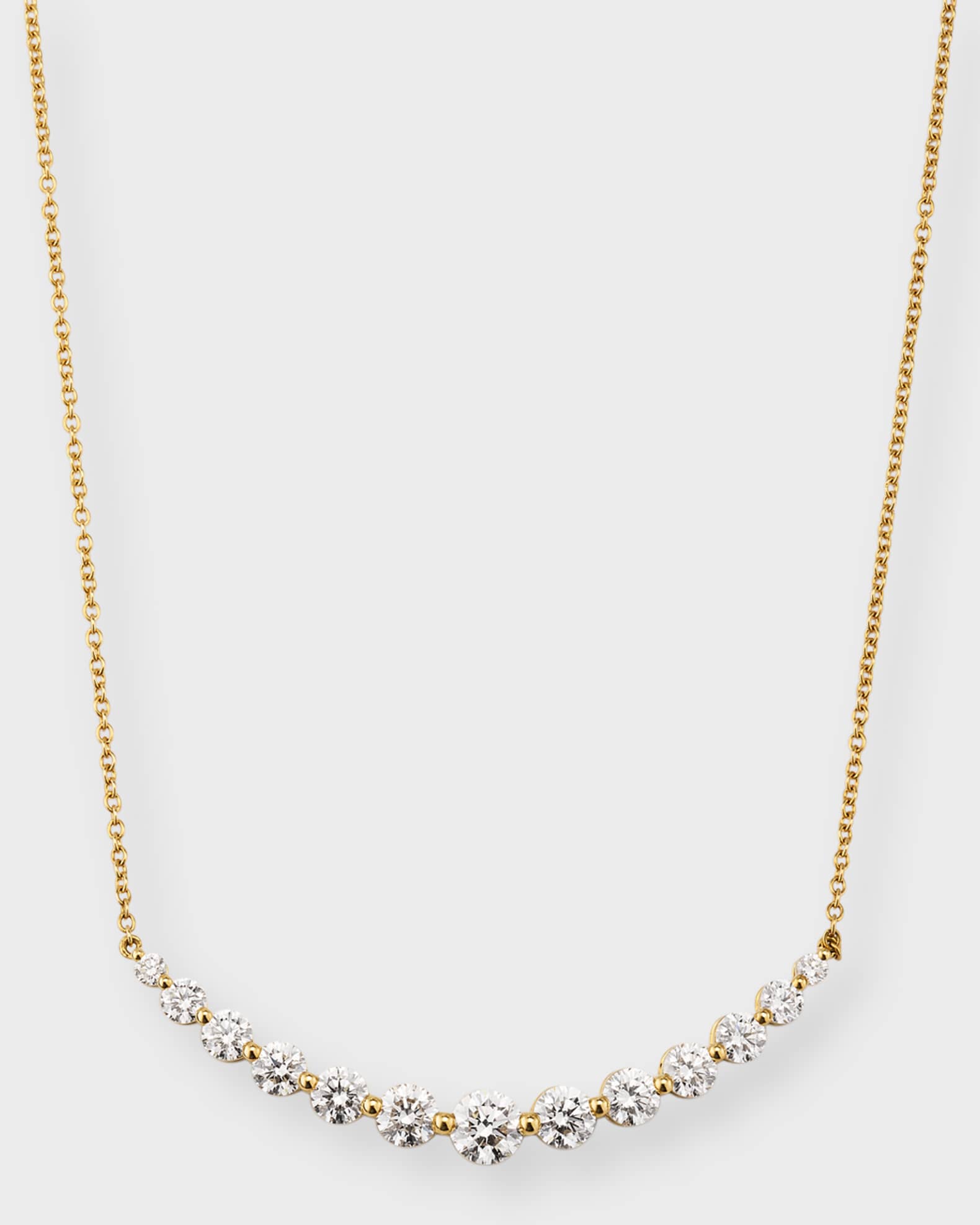 Memoire 18K Yellow Gold Diamond Smile Necklace, 18"L, 2.03tcw | Neiman ...