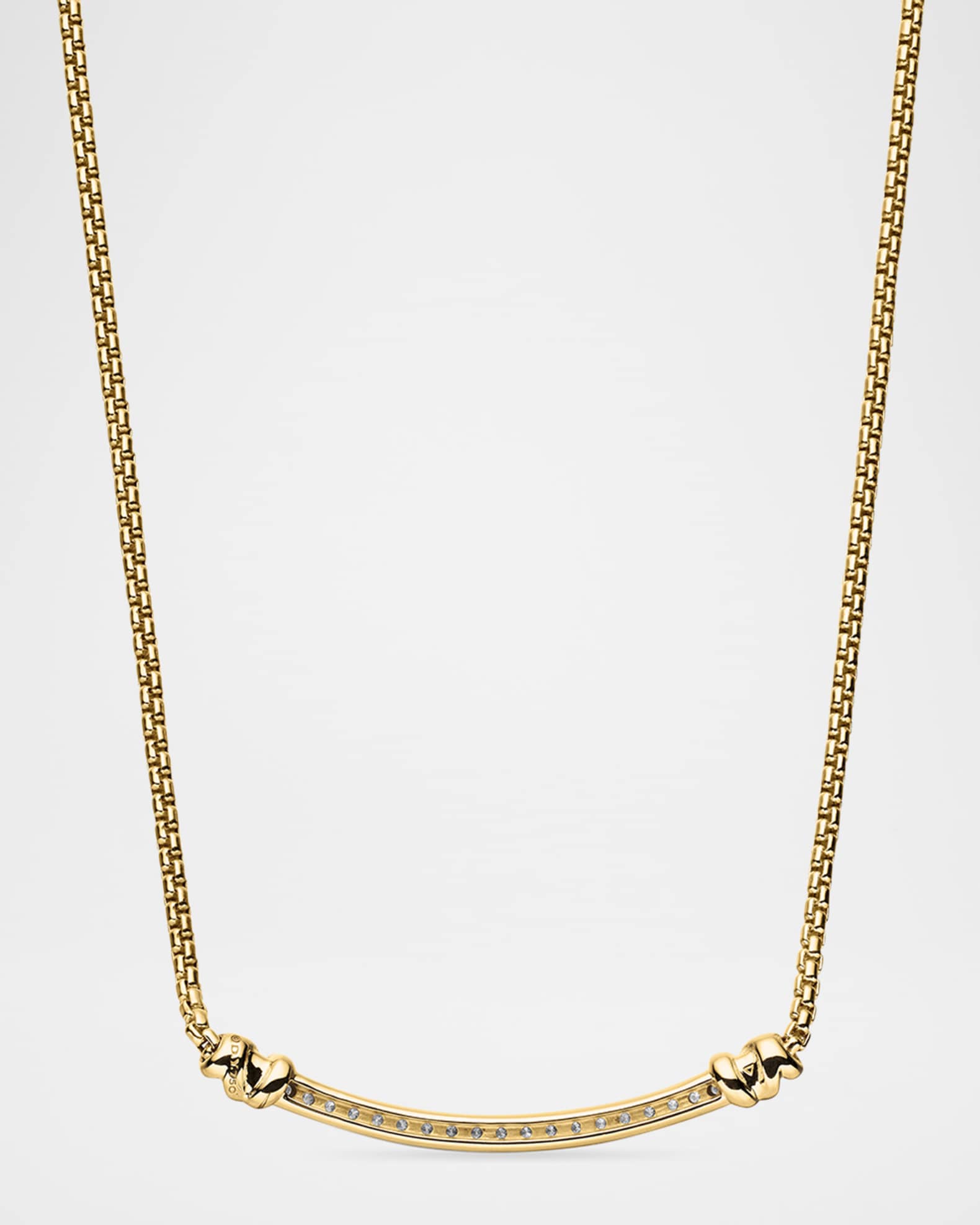 David Yurman Petite Helena Wrap Diamond Station Necklace in 18k Gold ...
