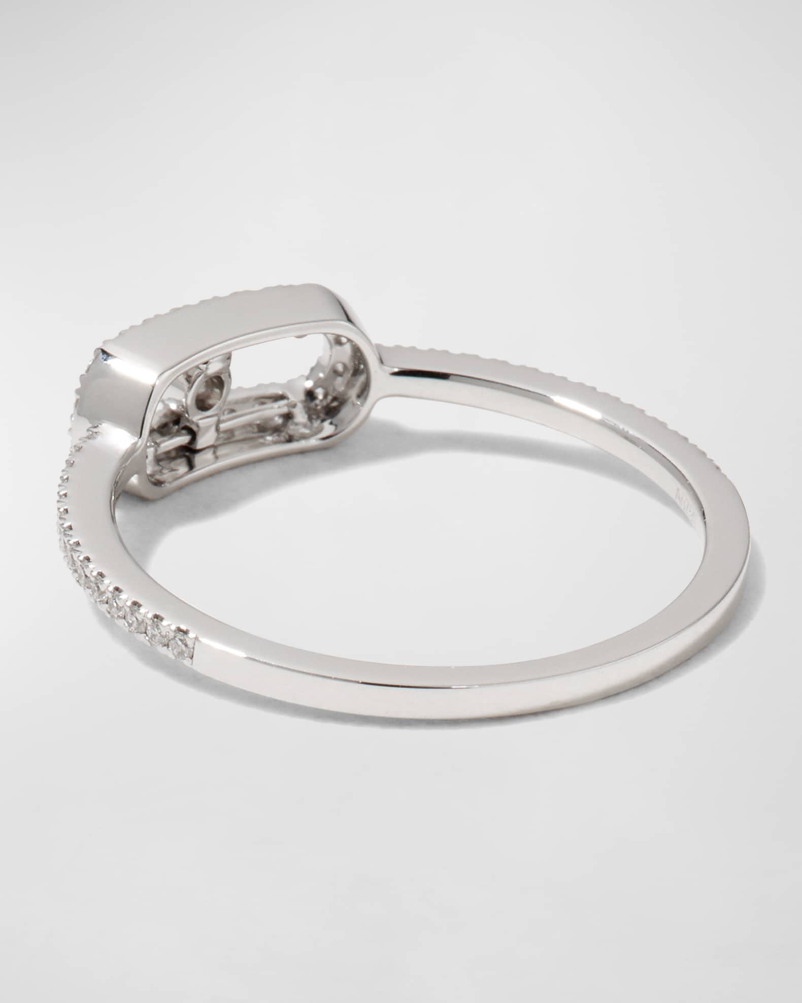 Messika MOVE UNO 18K WHITE GOLD DIAMOND PAVÉ RING | Neiman Marcus