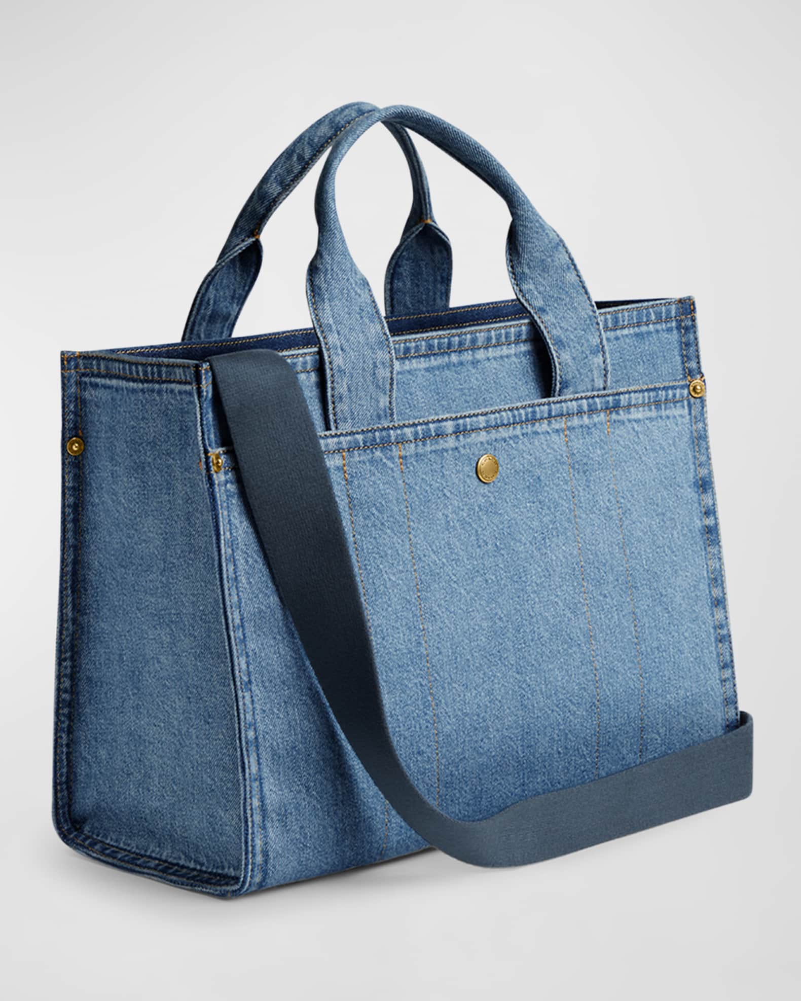 Coach Cargo Denim Box Tote Bag | Neiman Marcus