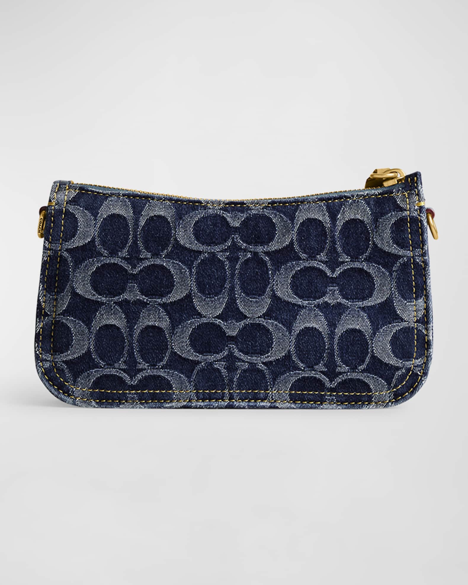 Coach Penn Signature Washed Denim Shoulder Bag | Neiman Marcus