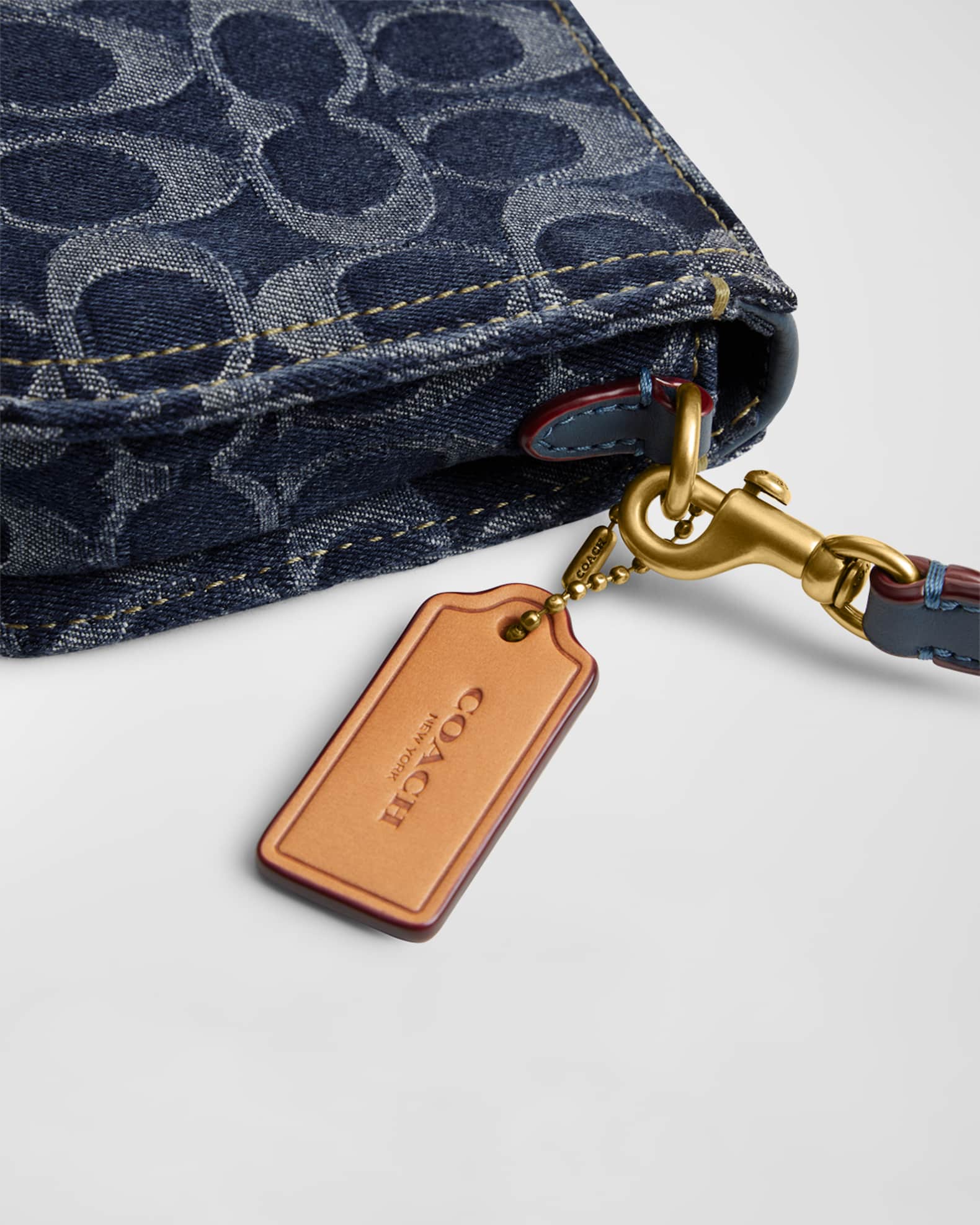 Coach Penn Signature Washed Denim Shoulder Bag | Neiman Marcus