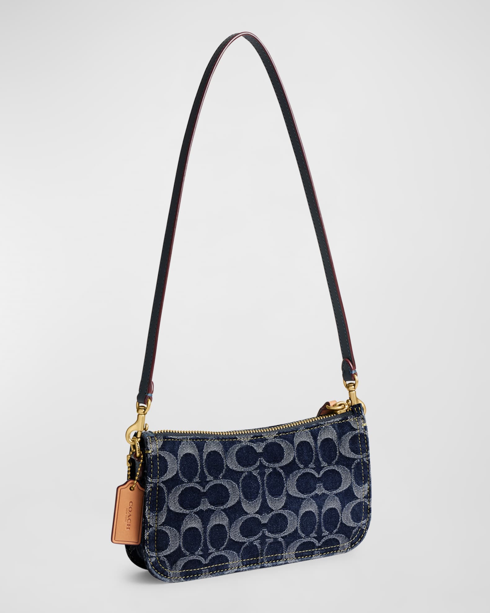 Coach Penn Signature Washed Denim Shoulder Bag | Neiman Marcus