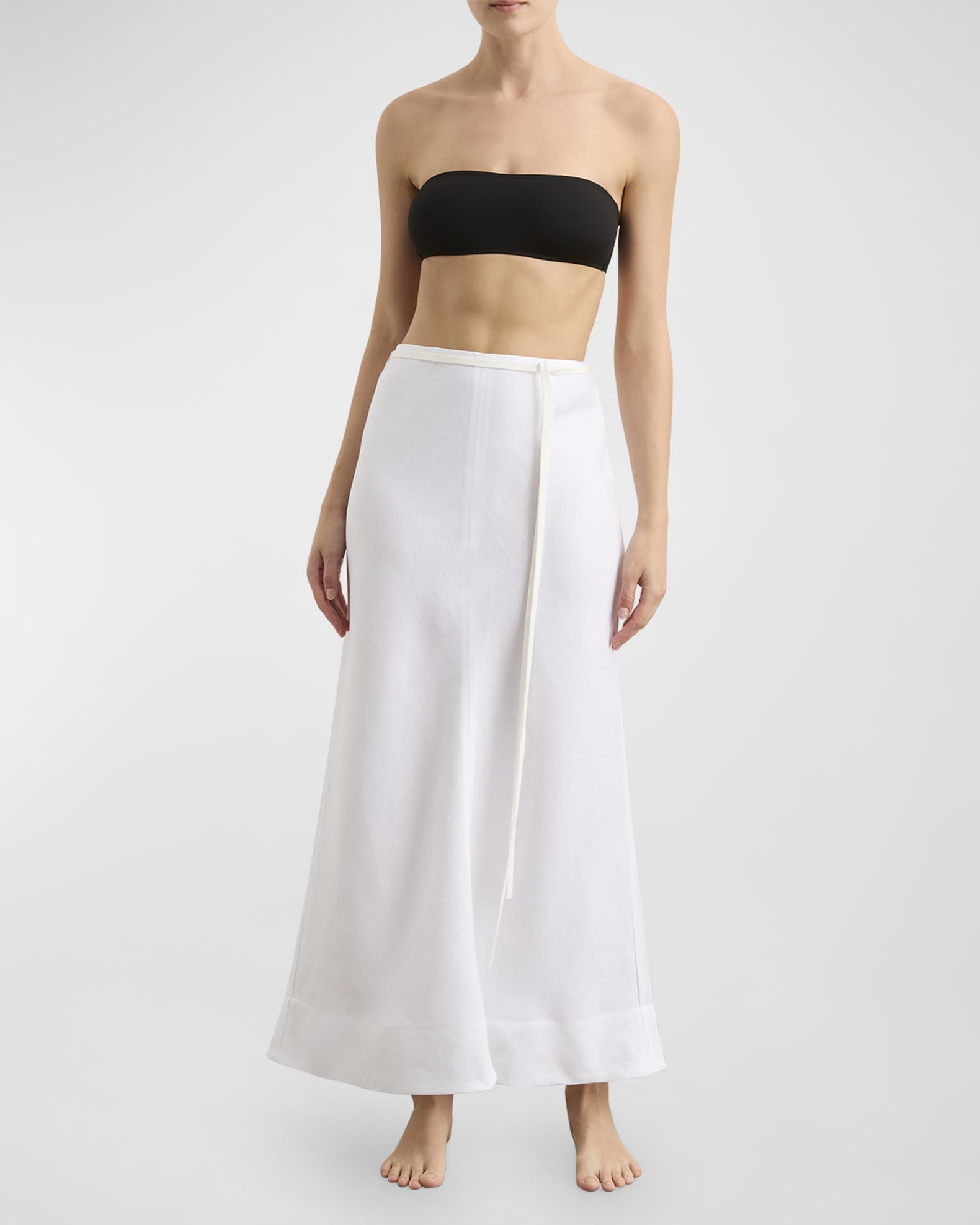 BONDI BORN Messina Organic Linen Maxi Skirt | Neiman Marcus