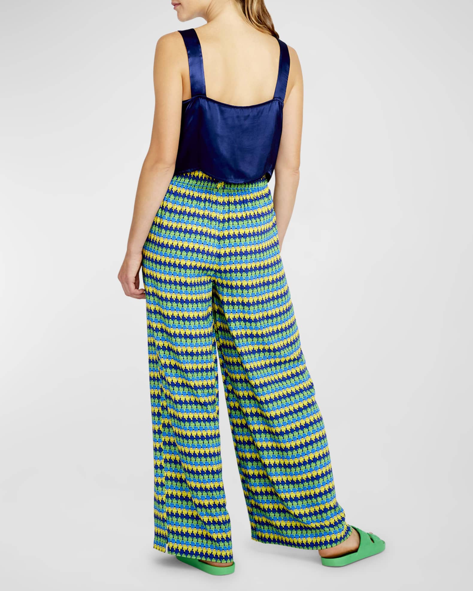 Terez Margarita Crochet Rayon Pants | Neiman Marcus