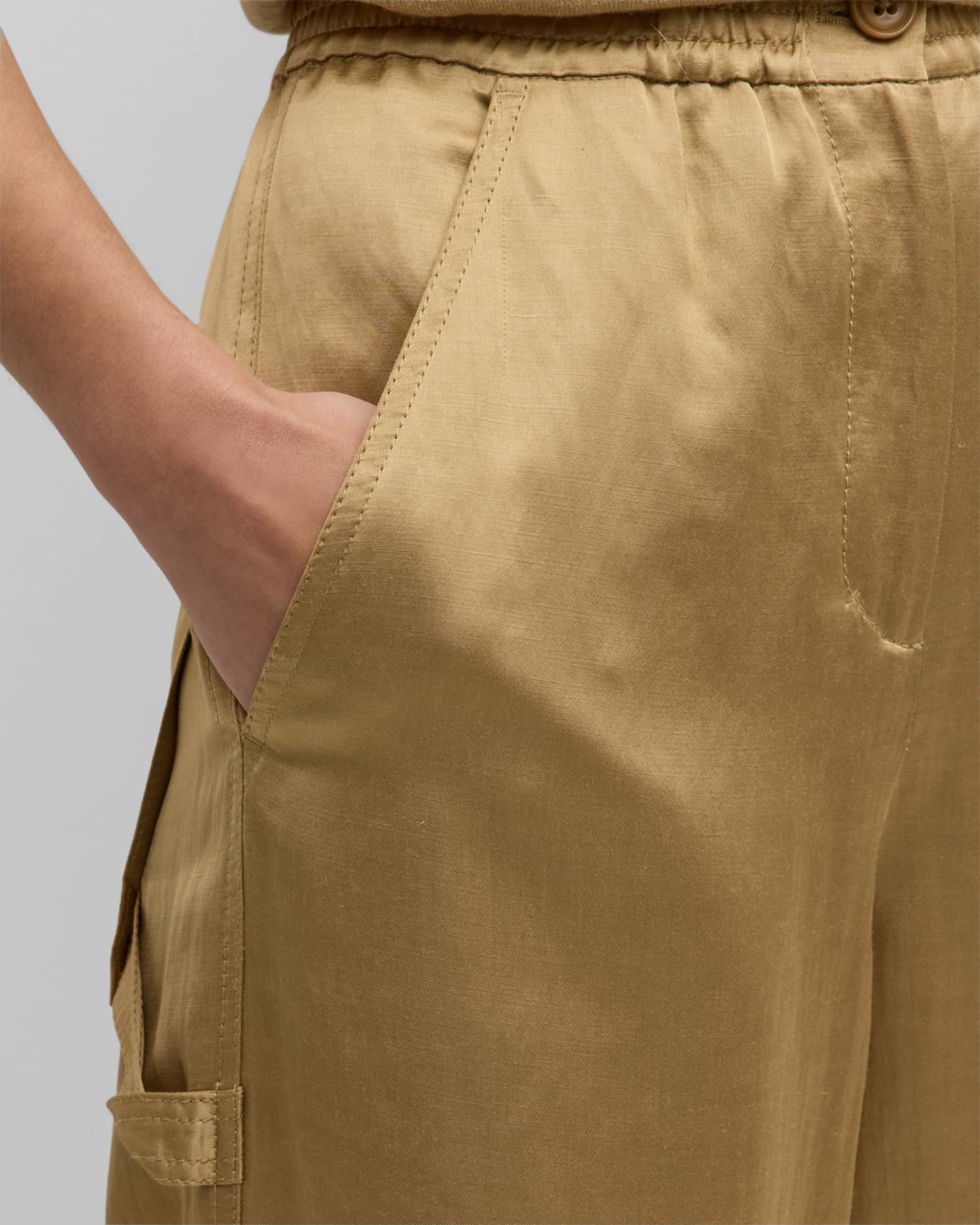 DOROTHEE SCHUMACHER Slouchy Coolness Wide-Leg Shimmer Pants | Neiman Marcus