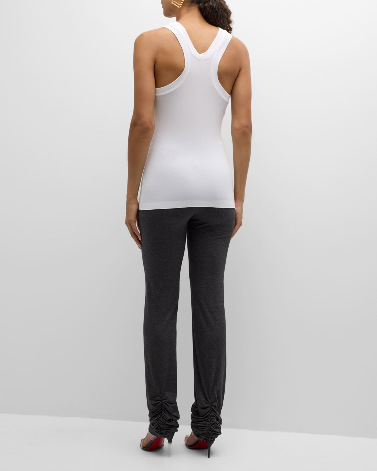 Norma Kamali Racer Sleeveless Stretch Tank Top | Neiman Marcus