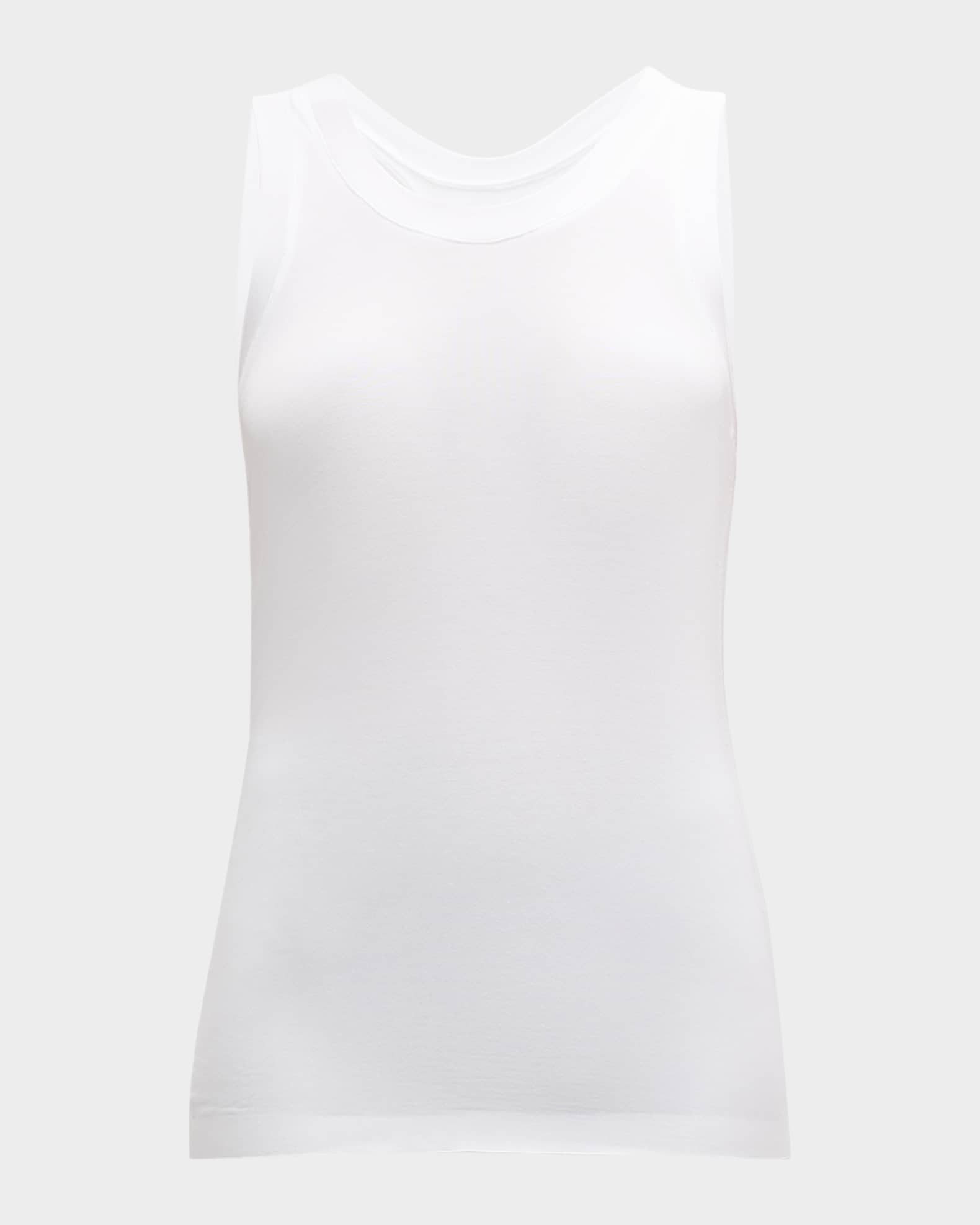 Norma Kamali Racer Sleeveless Stretch Tank Top | Neiman Marcus