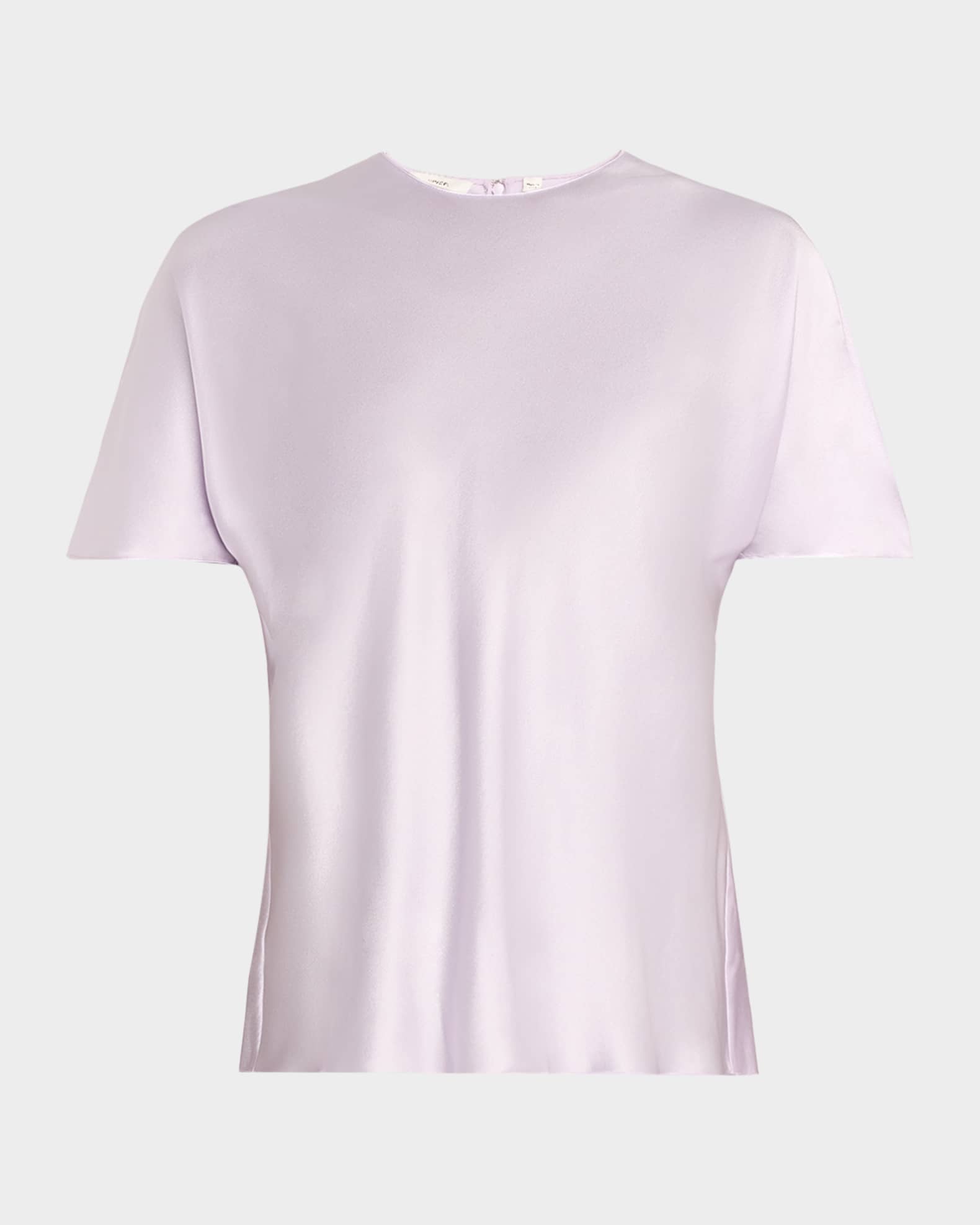 Vince Bias Silk Satin T-Shirt | Neiman Marcus