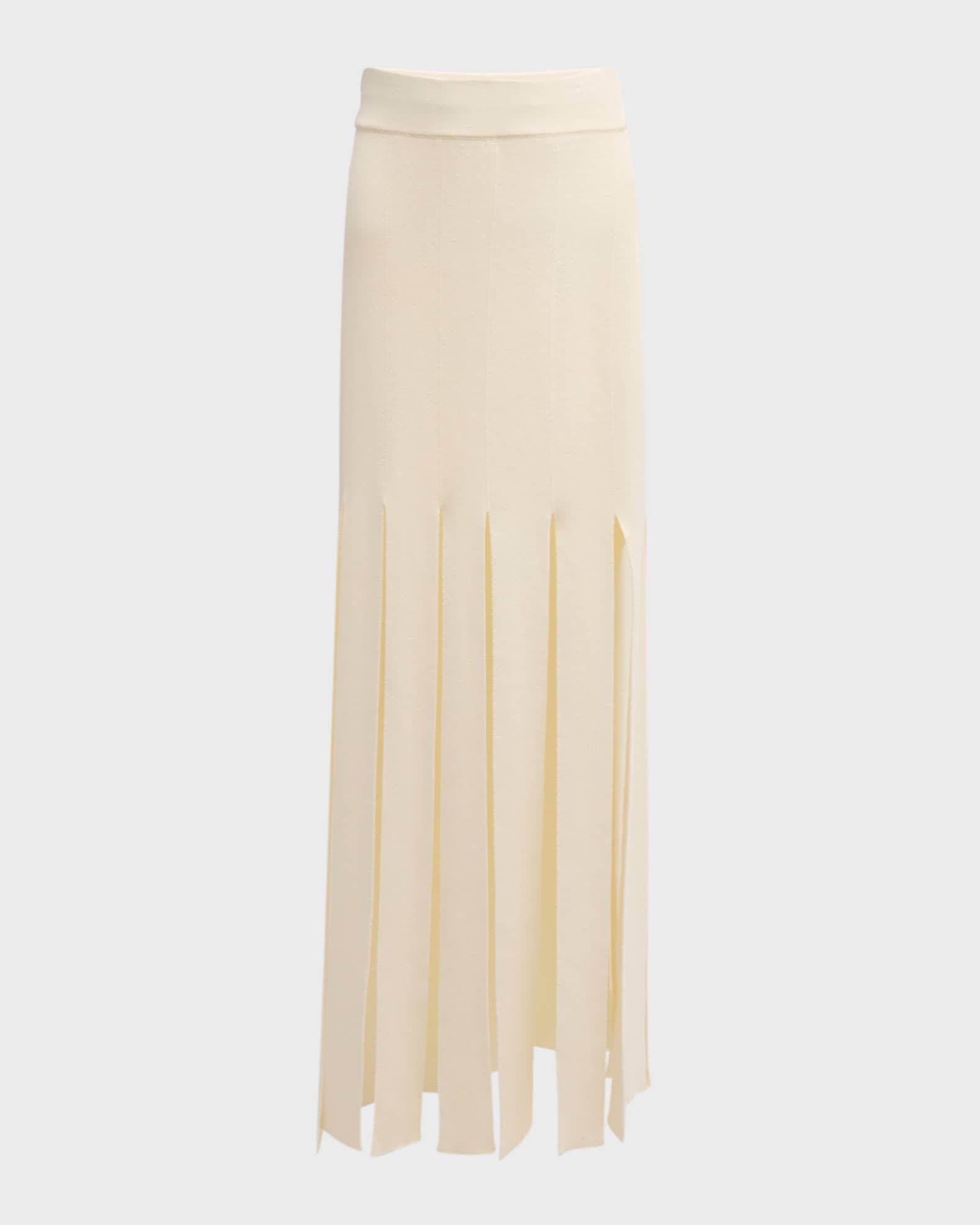Rosetta Getty Slash Panel Cotton Car Wash Knit Maxi Skirt | Neiman Marcus
