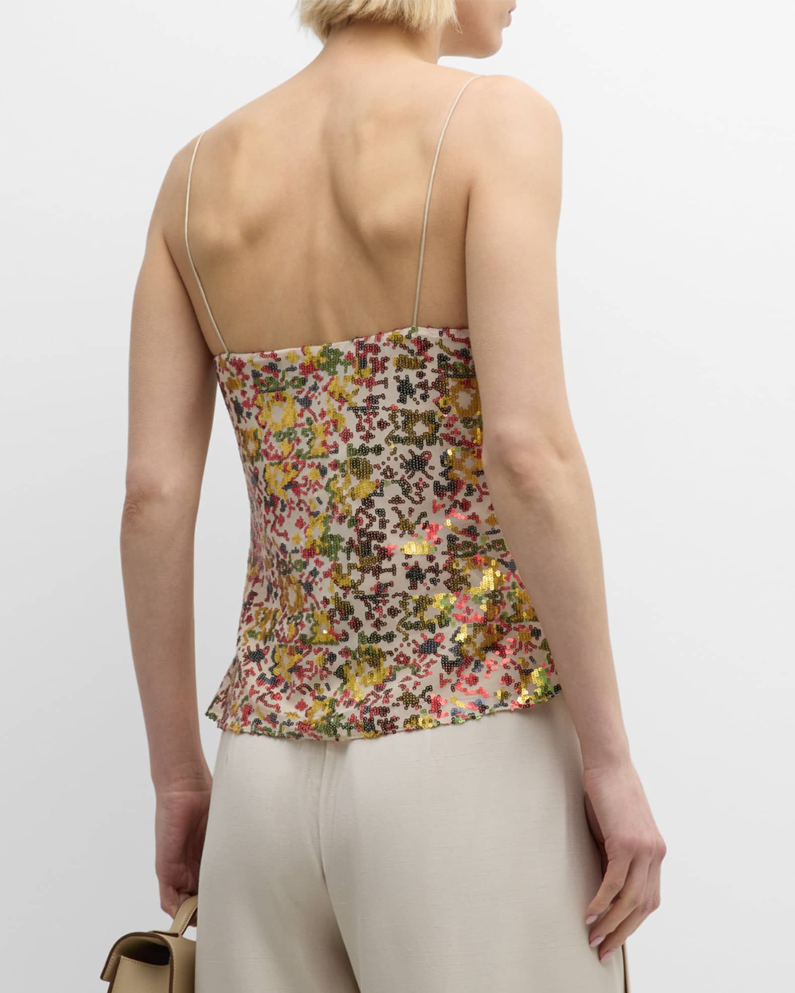 Rosetta Getty Sequined Mesh Camisole | Neiman Marcus