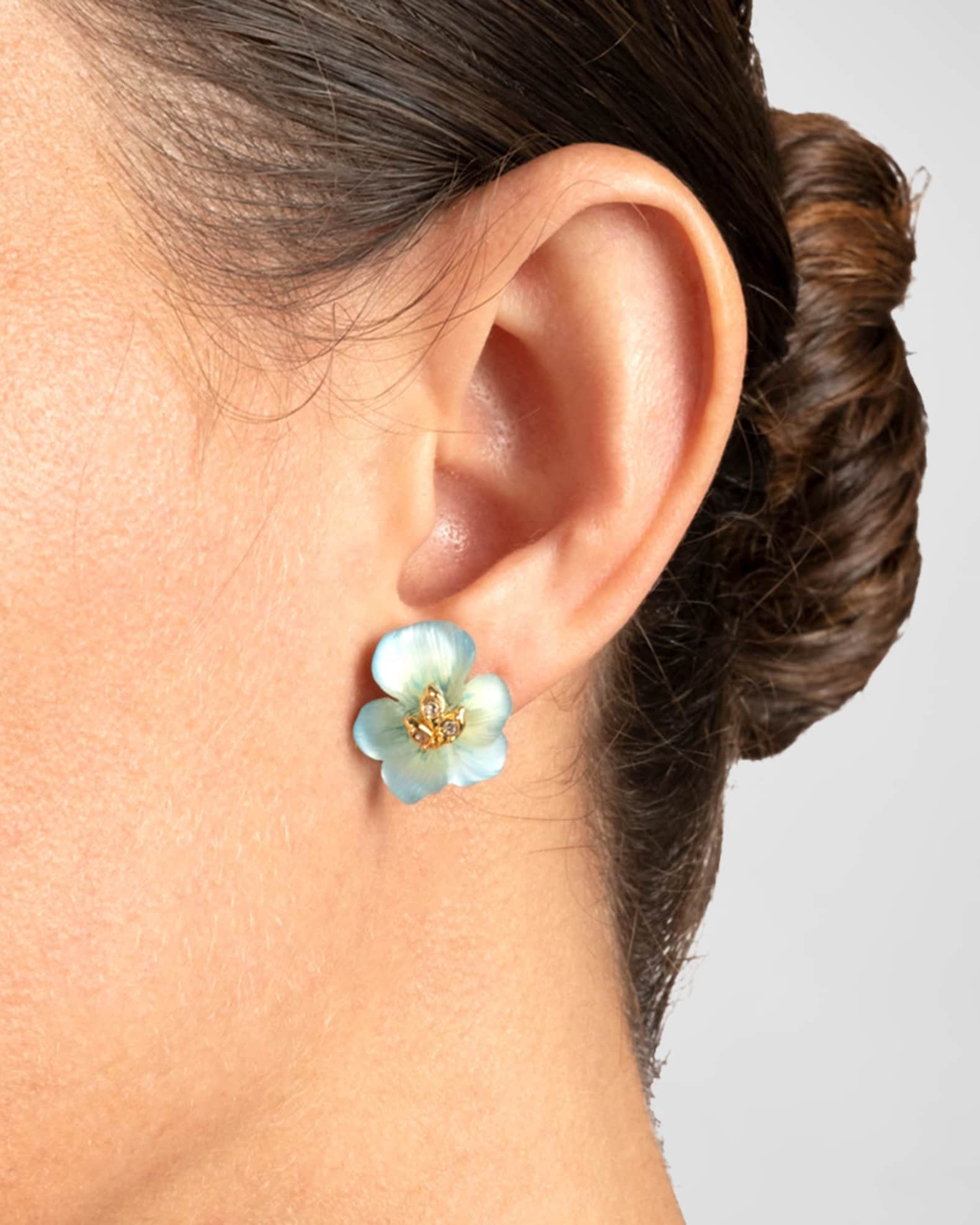 Alexis Bittar Pansy Lucite Petite Post Earrings | Neiman Marcus