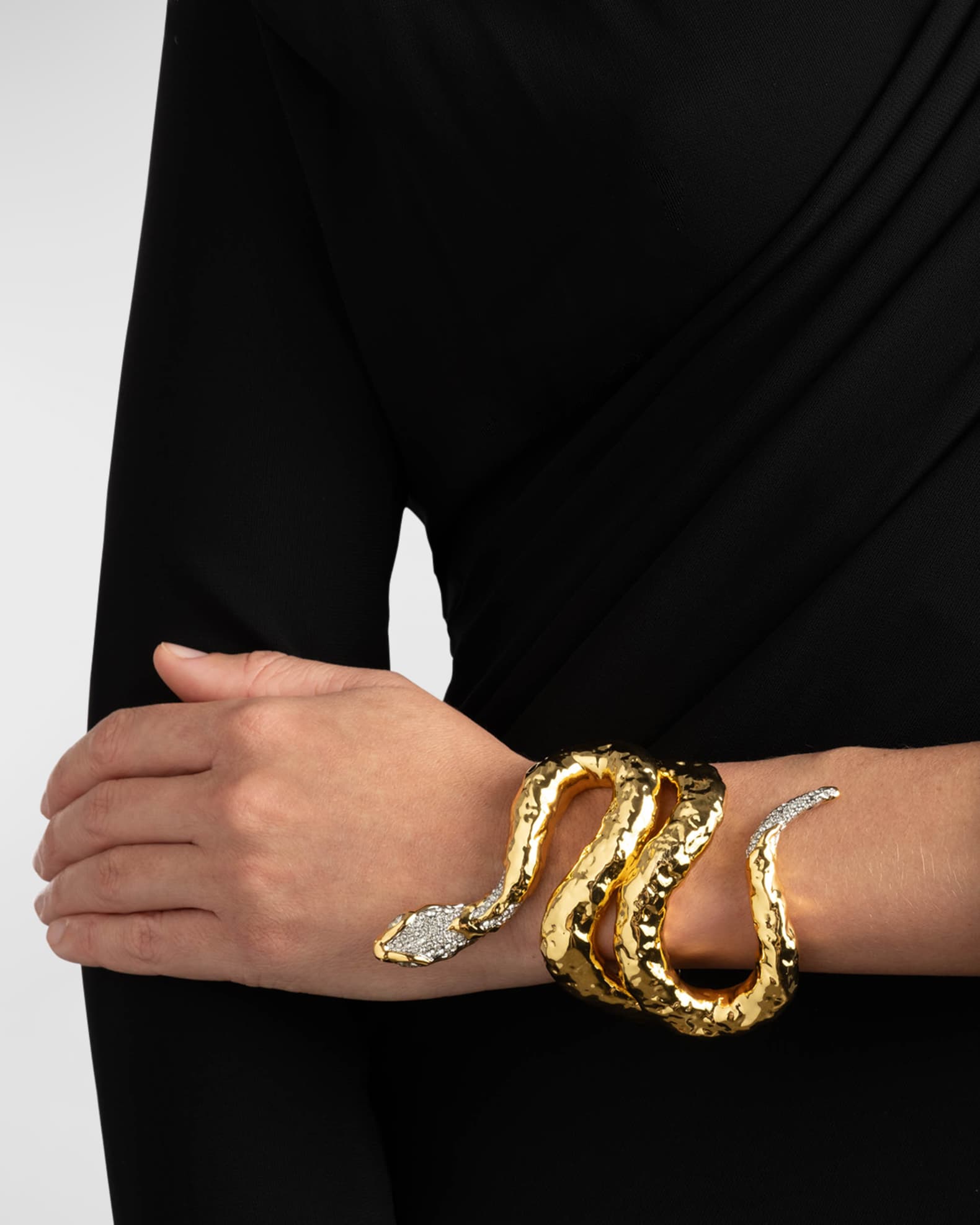 Alexis Bittar Serpent Crystal Cuff Bracelet | Neiman Marcus