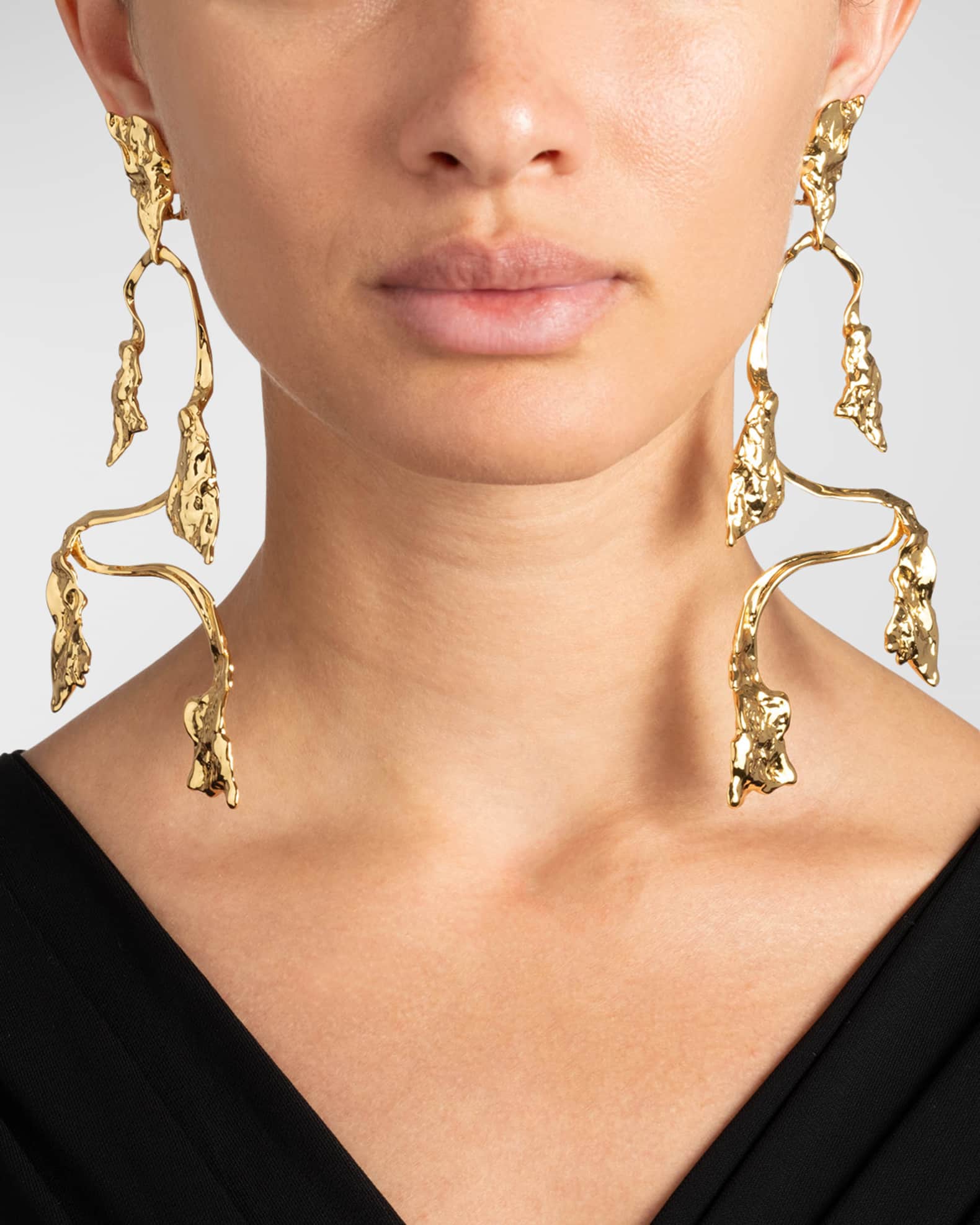 Alexis Bittar Mobile Gold Balance Clip Earrings | Neiman Marcus