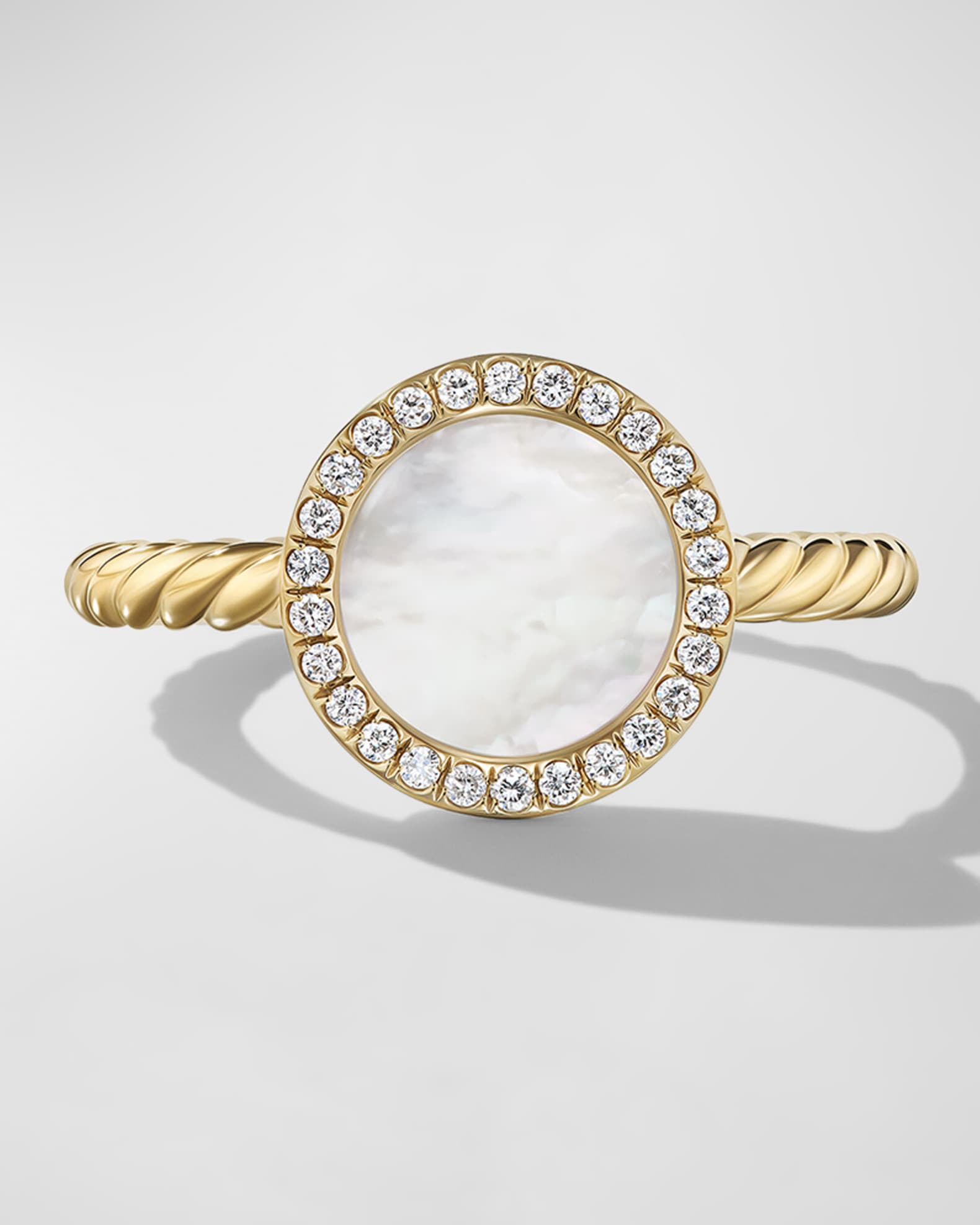 David Yurman DY Elements Ring with Black Onyx and Diamonds in 18K Gold ...