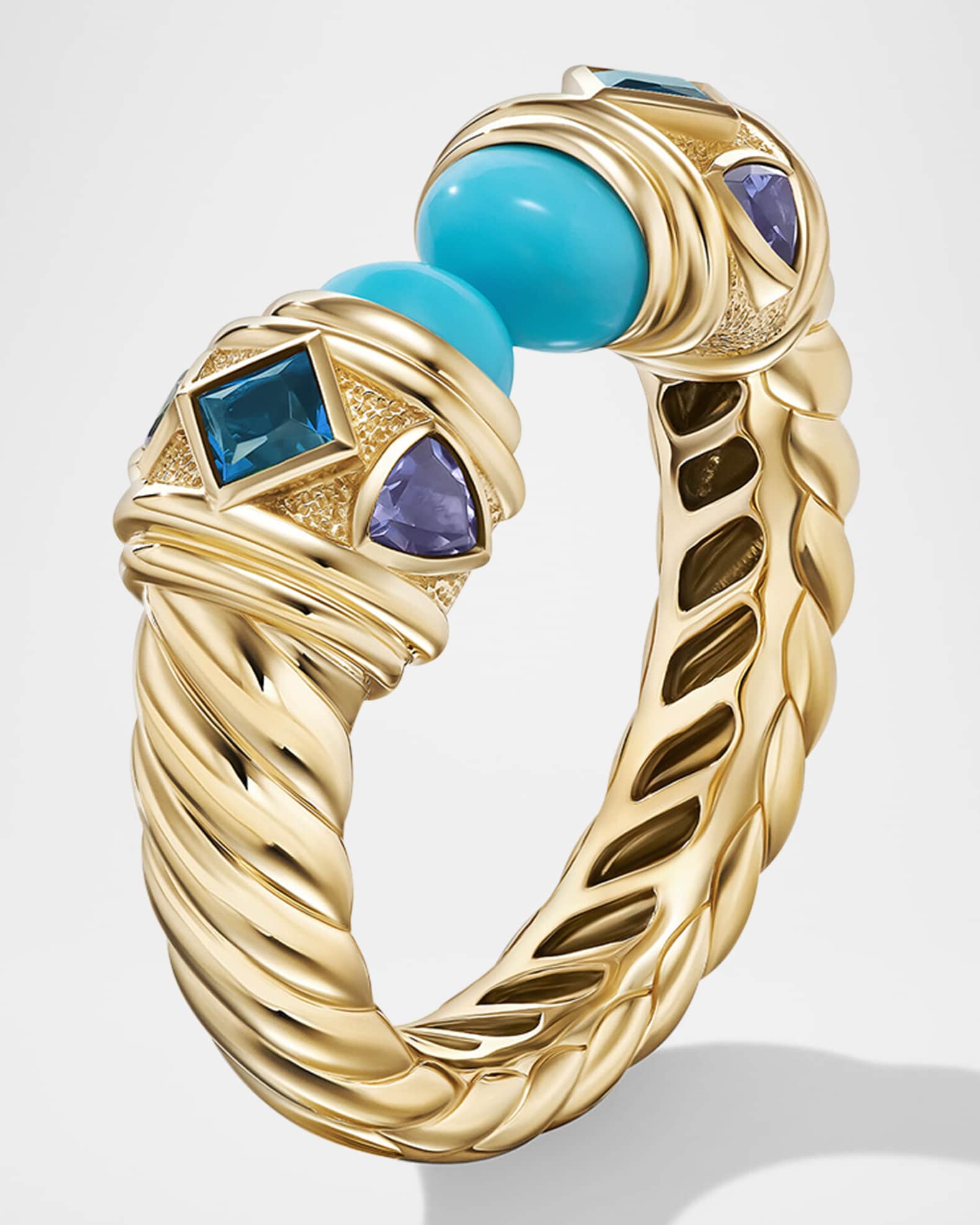David Yurman Renaissance Ring with Gemstones in 18K Gold. 6.5mm ...