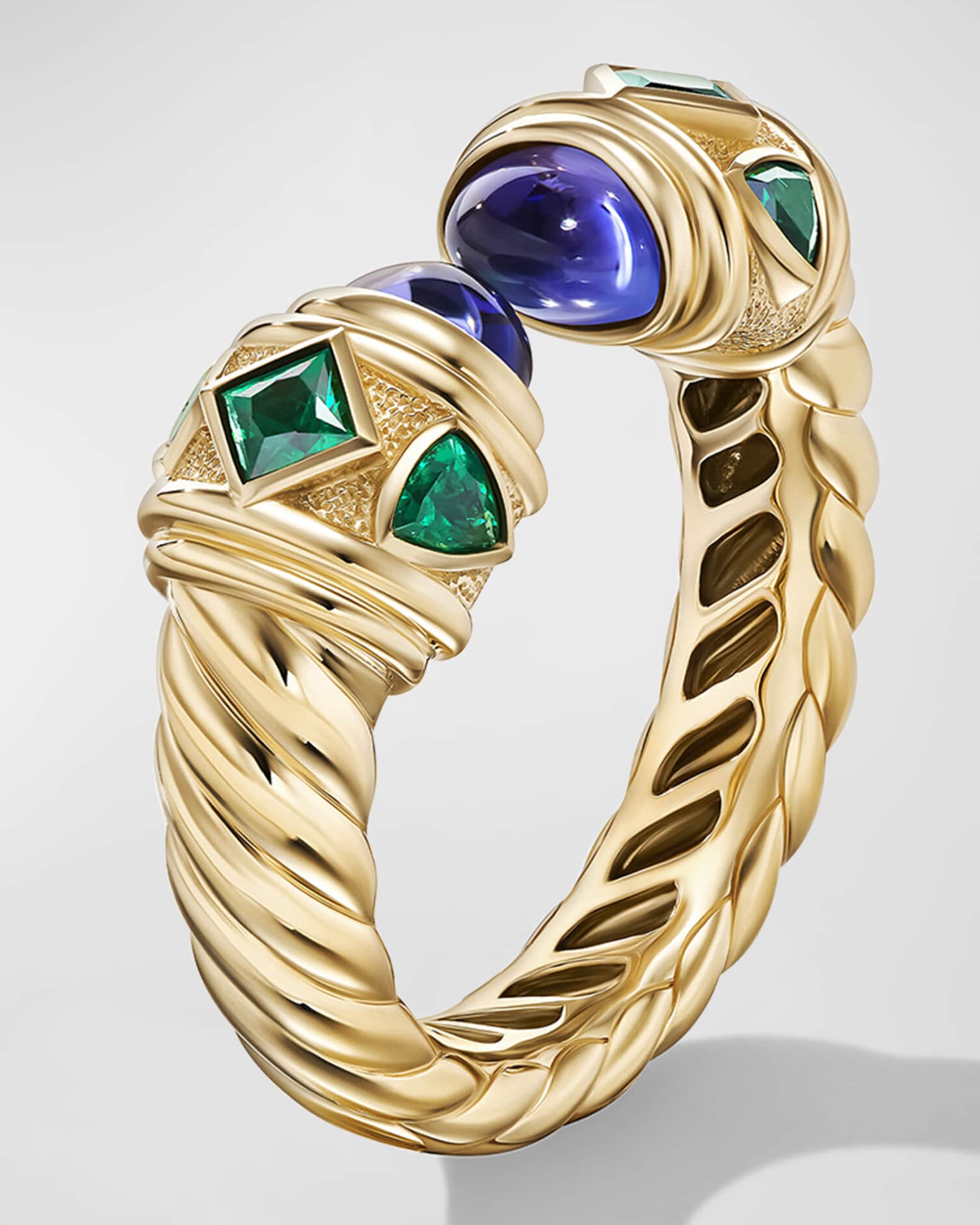 Renaissance Ring with Gemstones in 18K Gold. 6.5mm | Neiman Marcus
